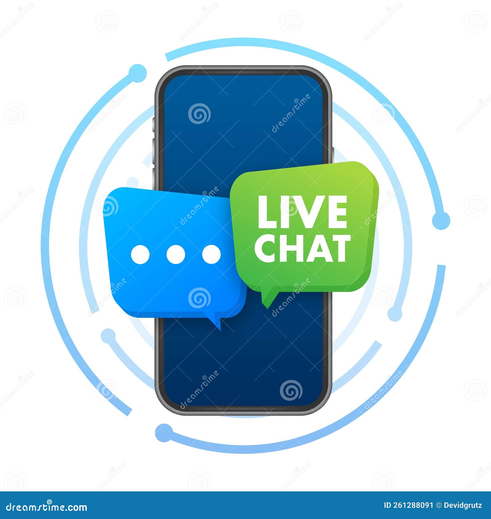 Live Chat. Support Service. Live Communication. Vector Stock ...
