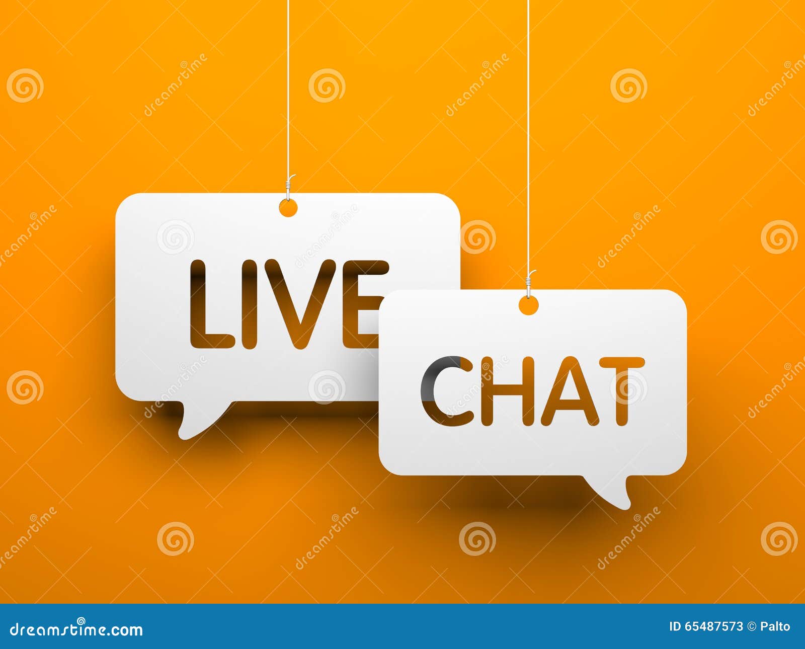 Live chat stock illustration. Illustration of hang, online - 65487573