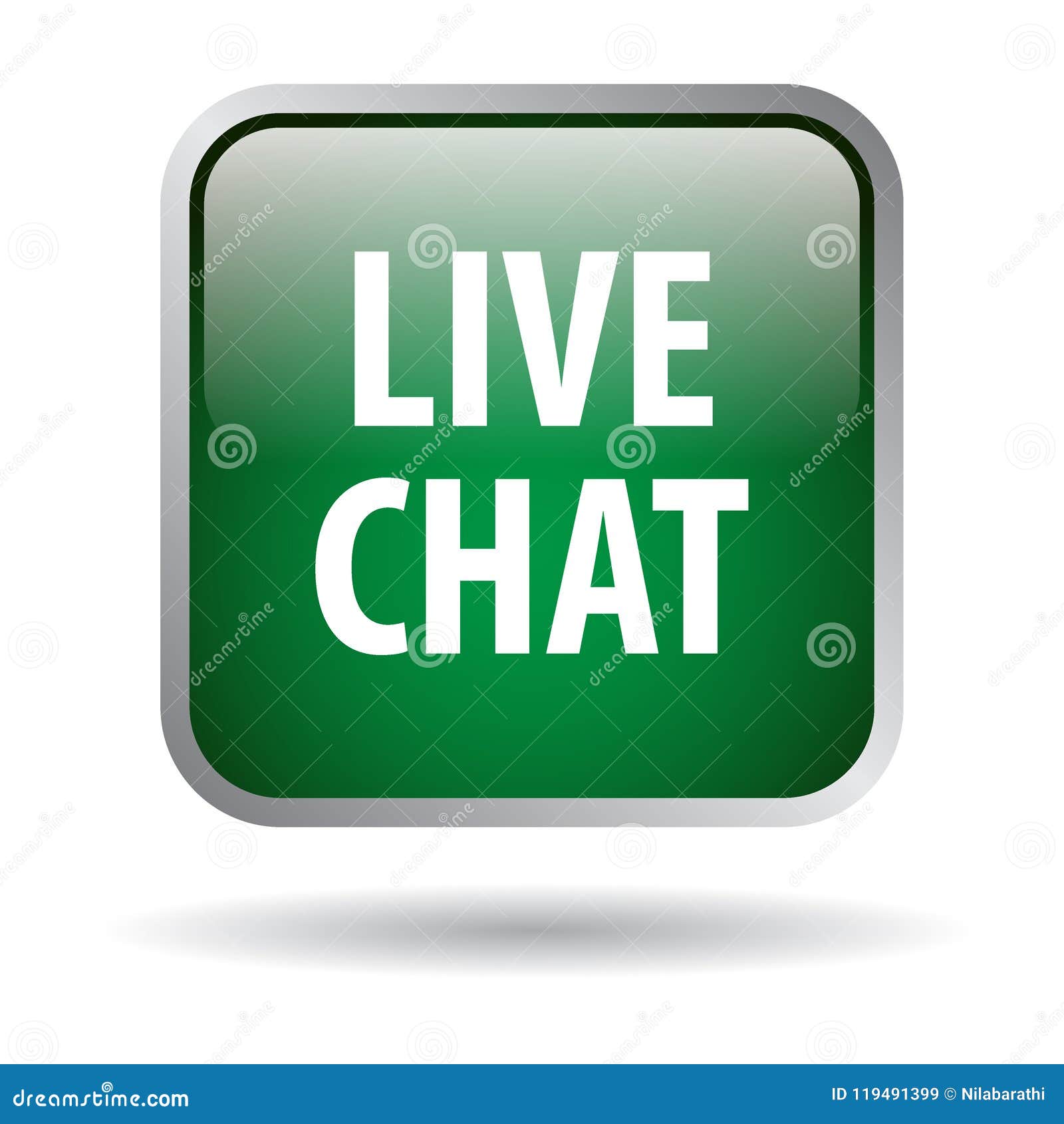 Live chat web button stock illustration. Illustration of choice - 119491399