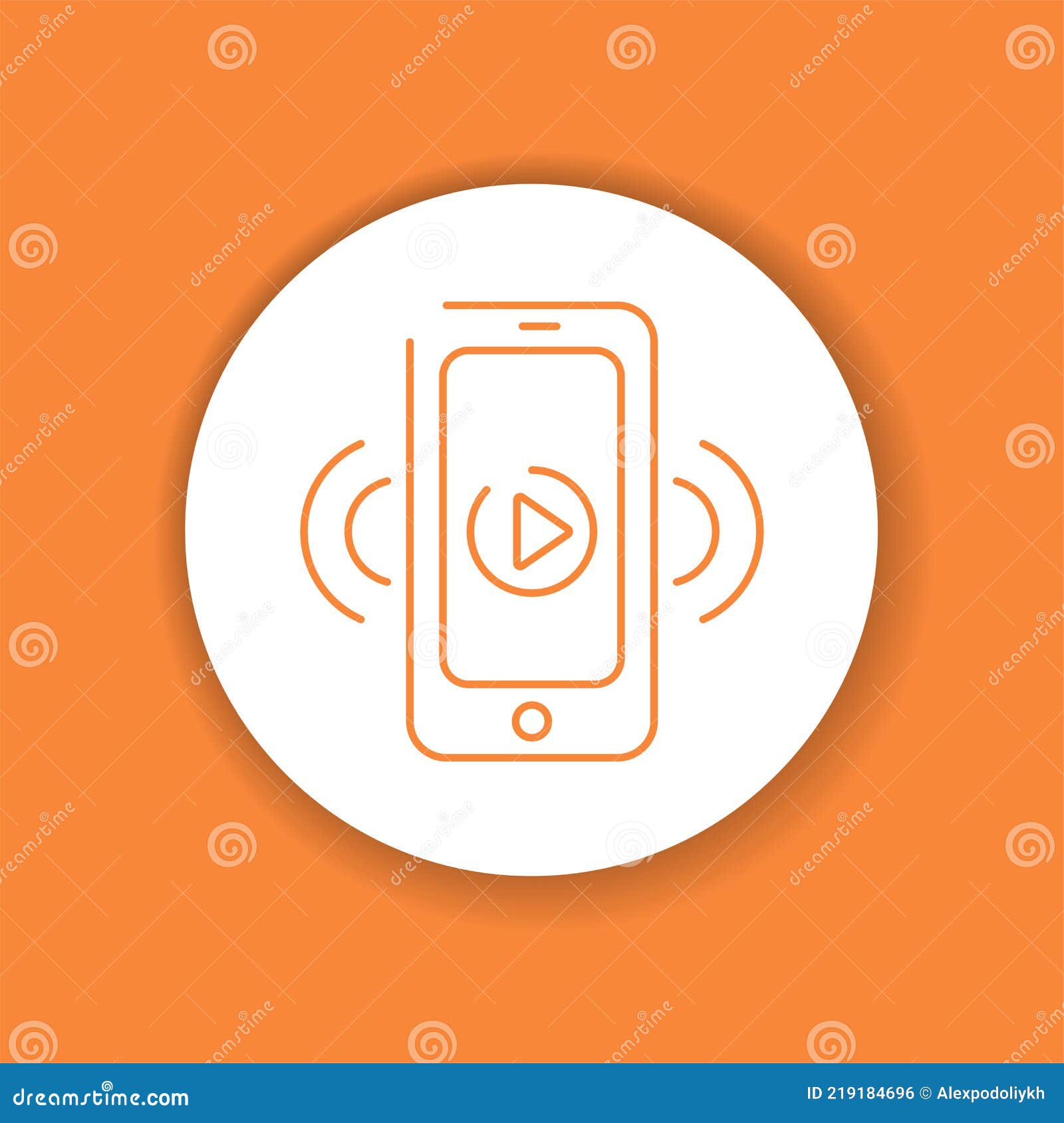 Live Color Glyph Icon. Custom Video Content Stock Vector - Illustration ...