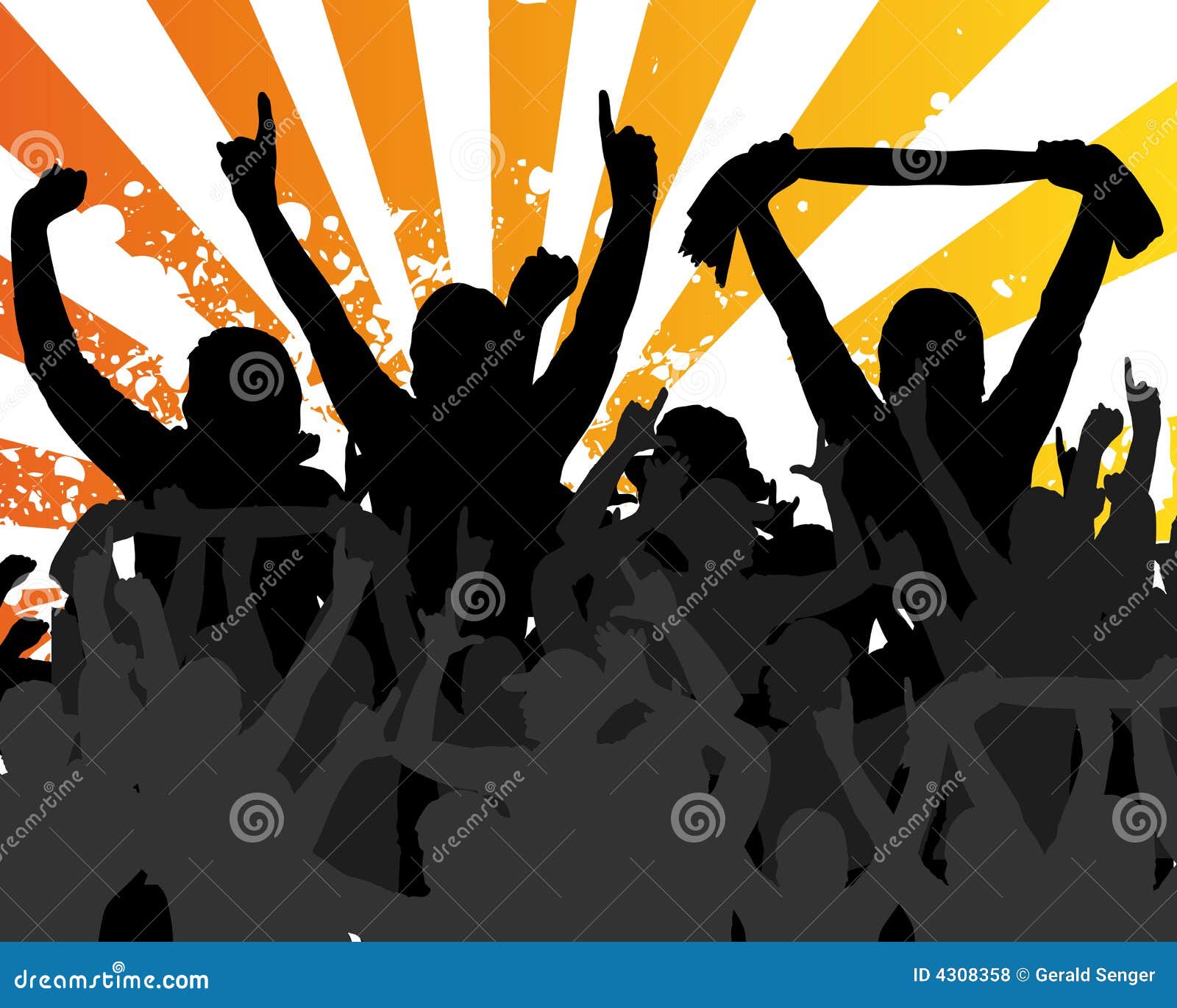Live Concert stock vector. Illustration of club, human - 4308358