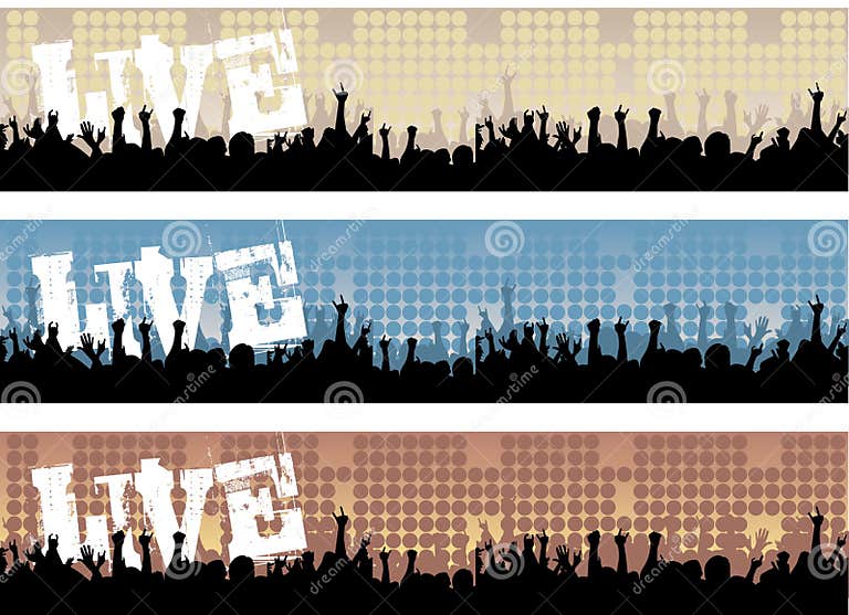 Live Concert Banners stock illustration. Illustration of design - 17872665