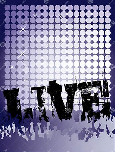 Live Concert Poster stock vector. Illustration of event - 11087268