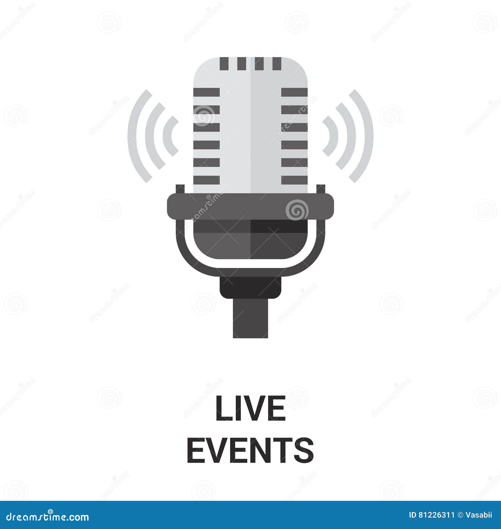 Live events icon stock vector. Illustration of design - 81226311