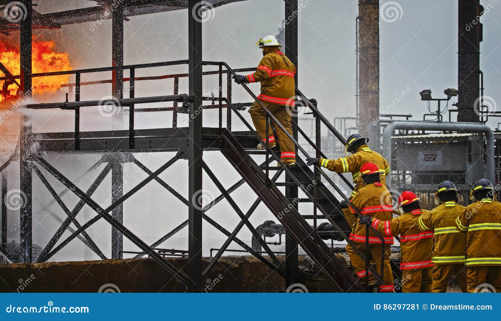 Live Fire Training Project at Fire School Stock Image - Image of blaze ...