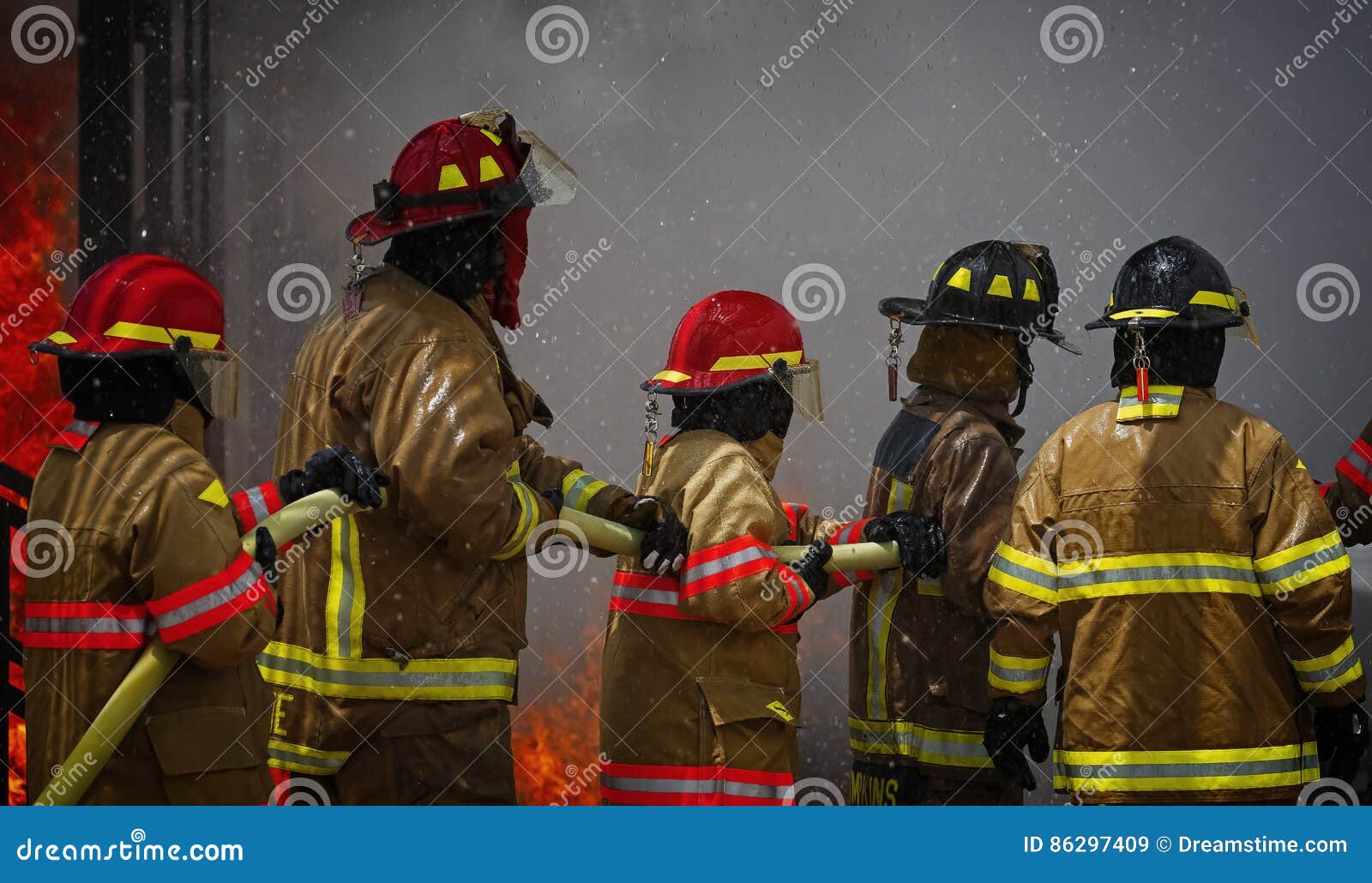 Live Fire Training Project at Fire School Stock Image - Image of vapor ...