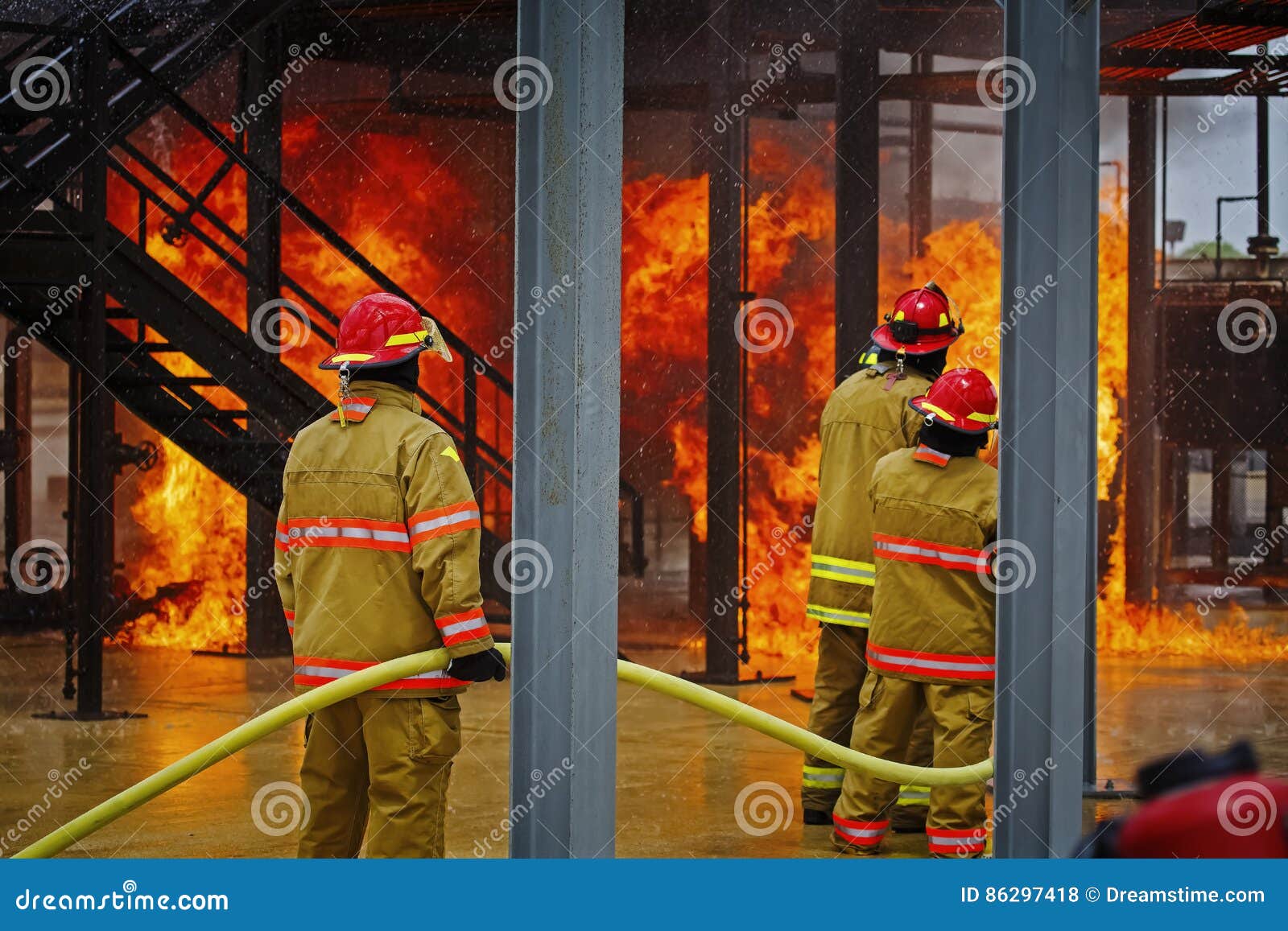 Live Fire Training Project at Fire School Stock Photo - Image of ...