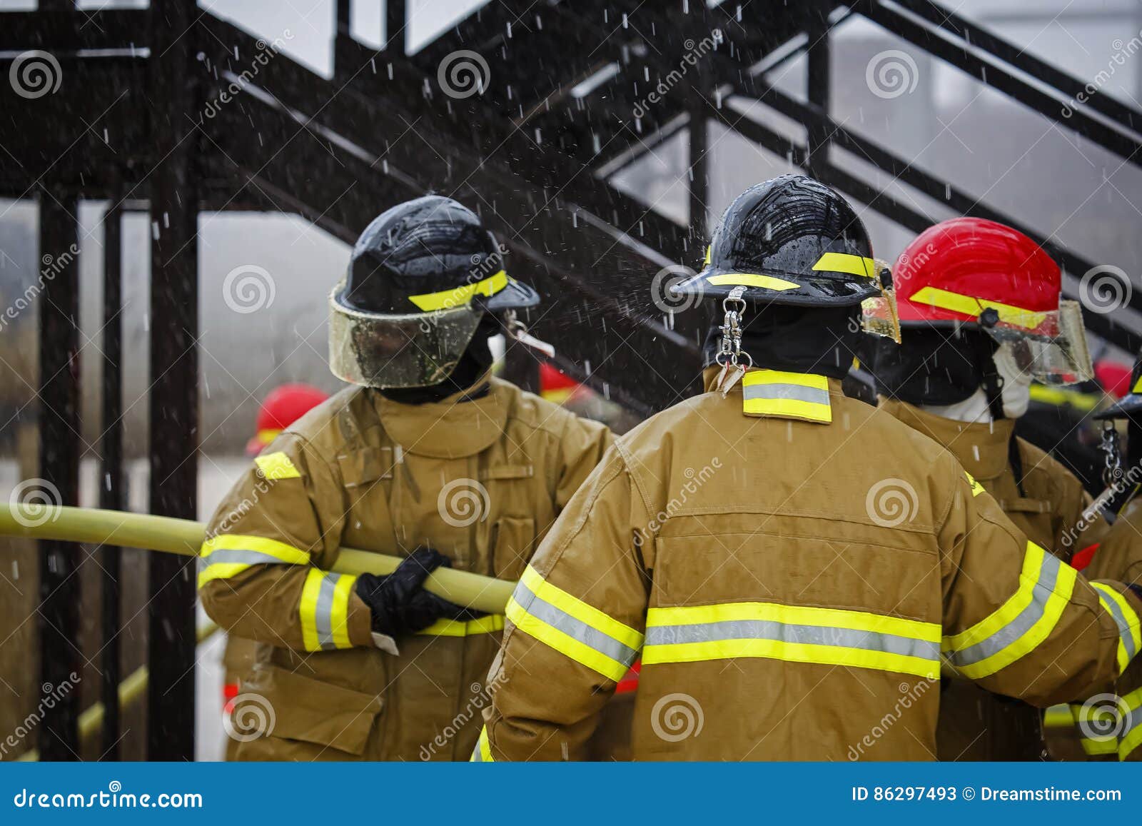 Live Fire Training Project at Fire School Stock Image - Image of plant ...