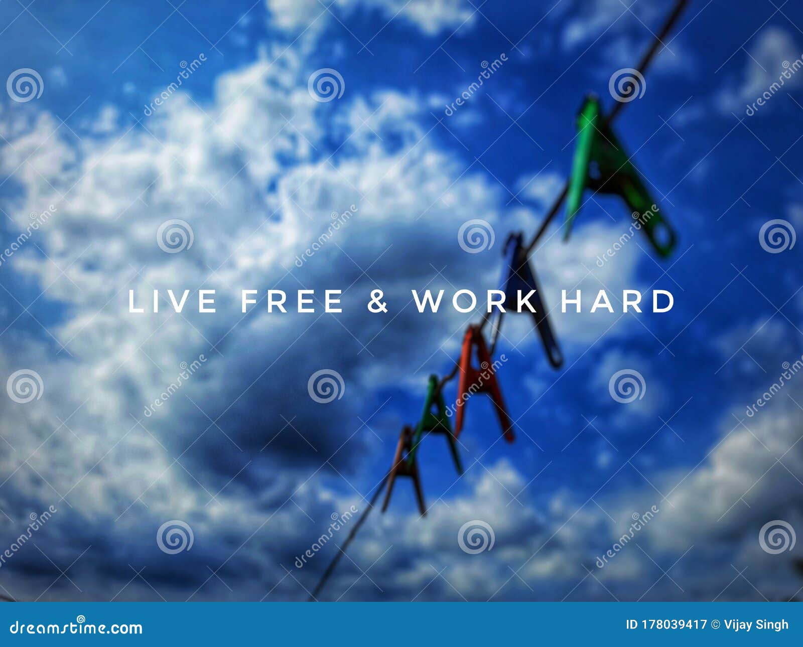 Live Free Work Hard Quote Wallpaper Stock Image - Image of hard ...