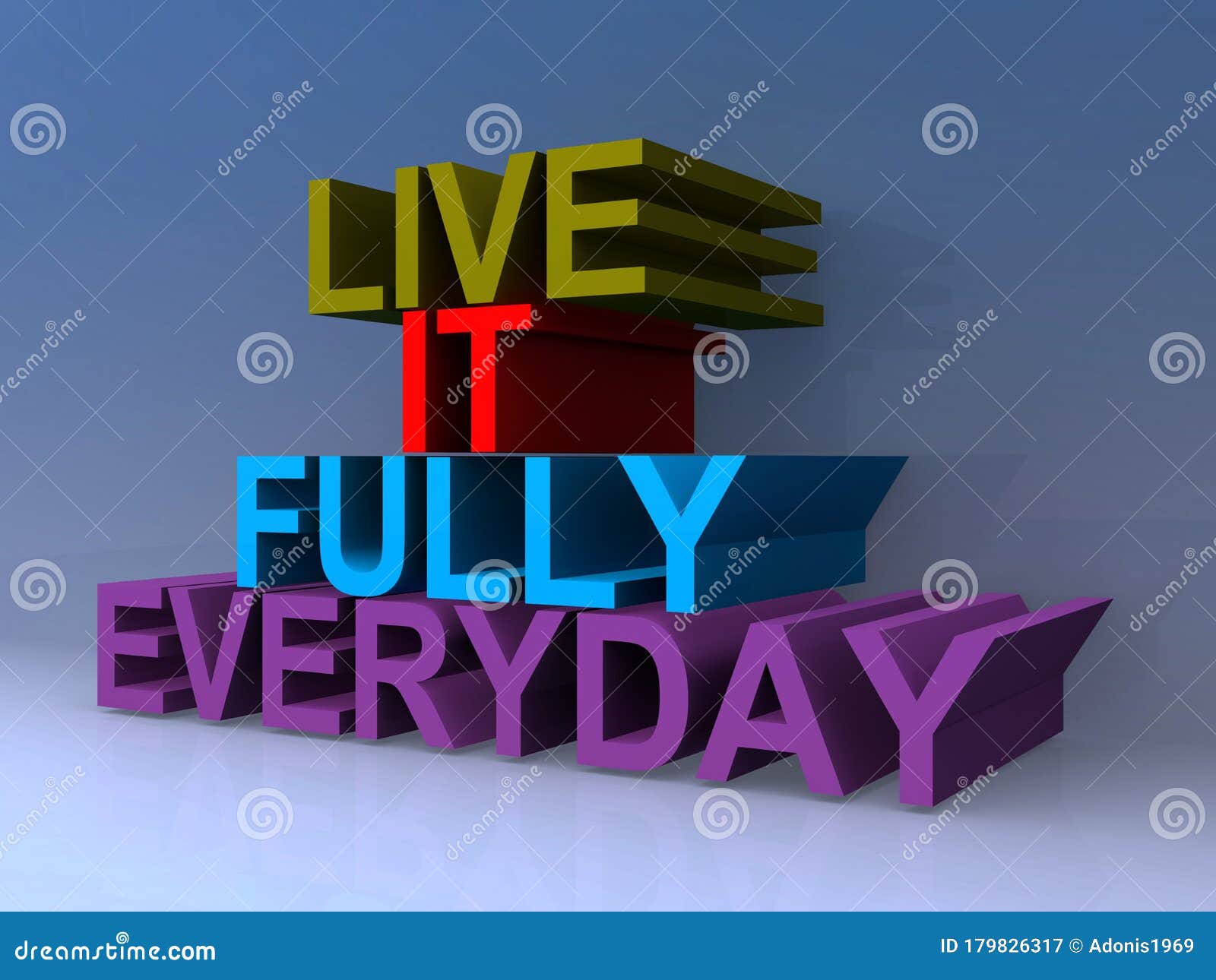 Live it fully everyday stock illustration. Illustration of mindfulness ...