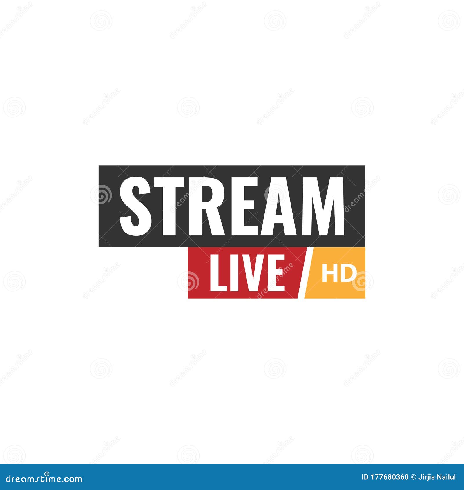 Live HD Logo Video Streaming Logo Stock Vector - Illustration of live ...
