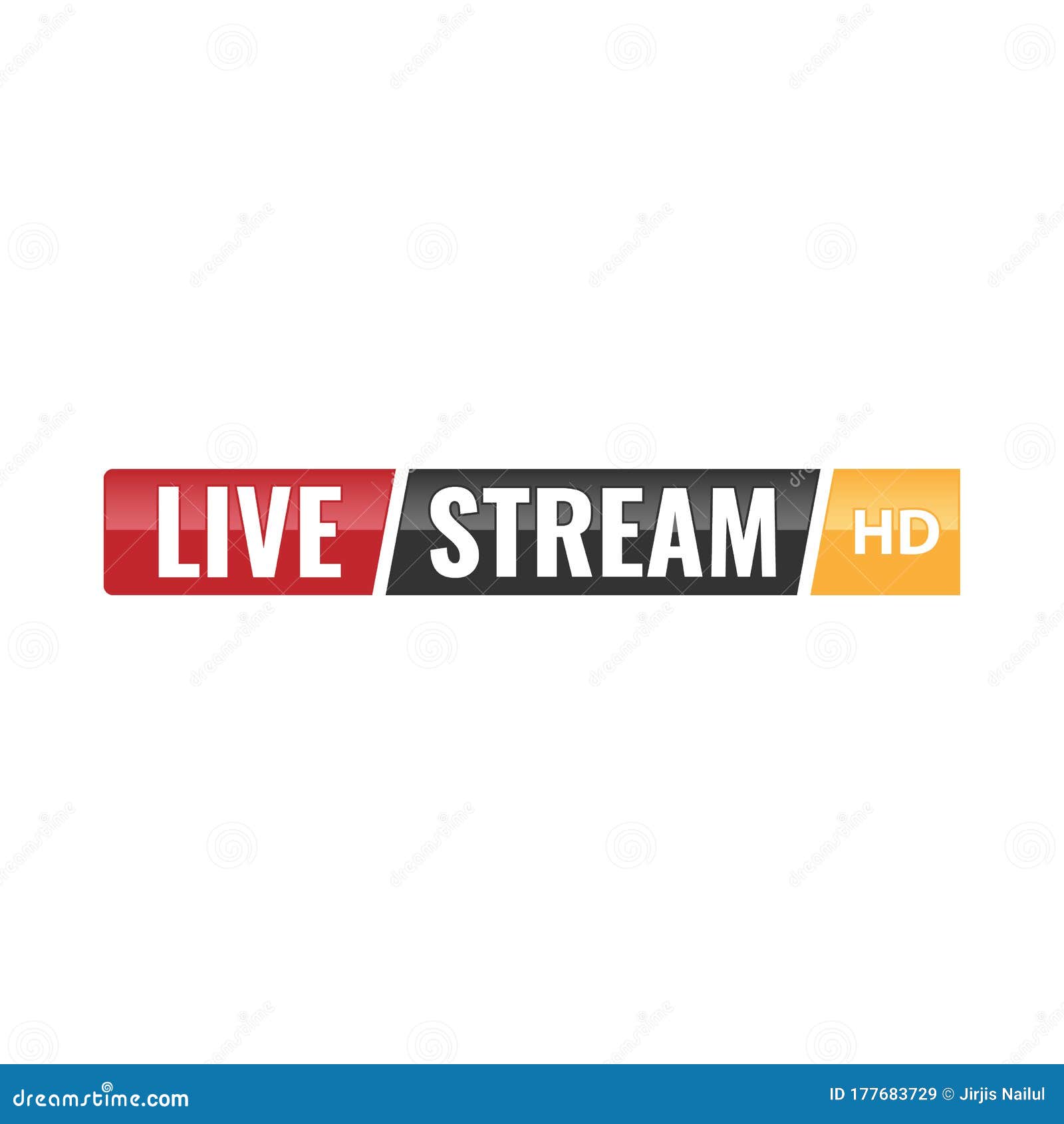 Live HD Logo Video Streaming Logo Stock Vector - Illustration of ...