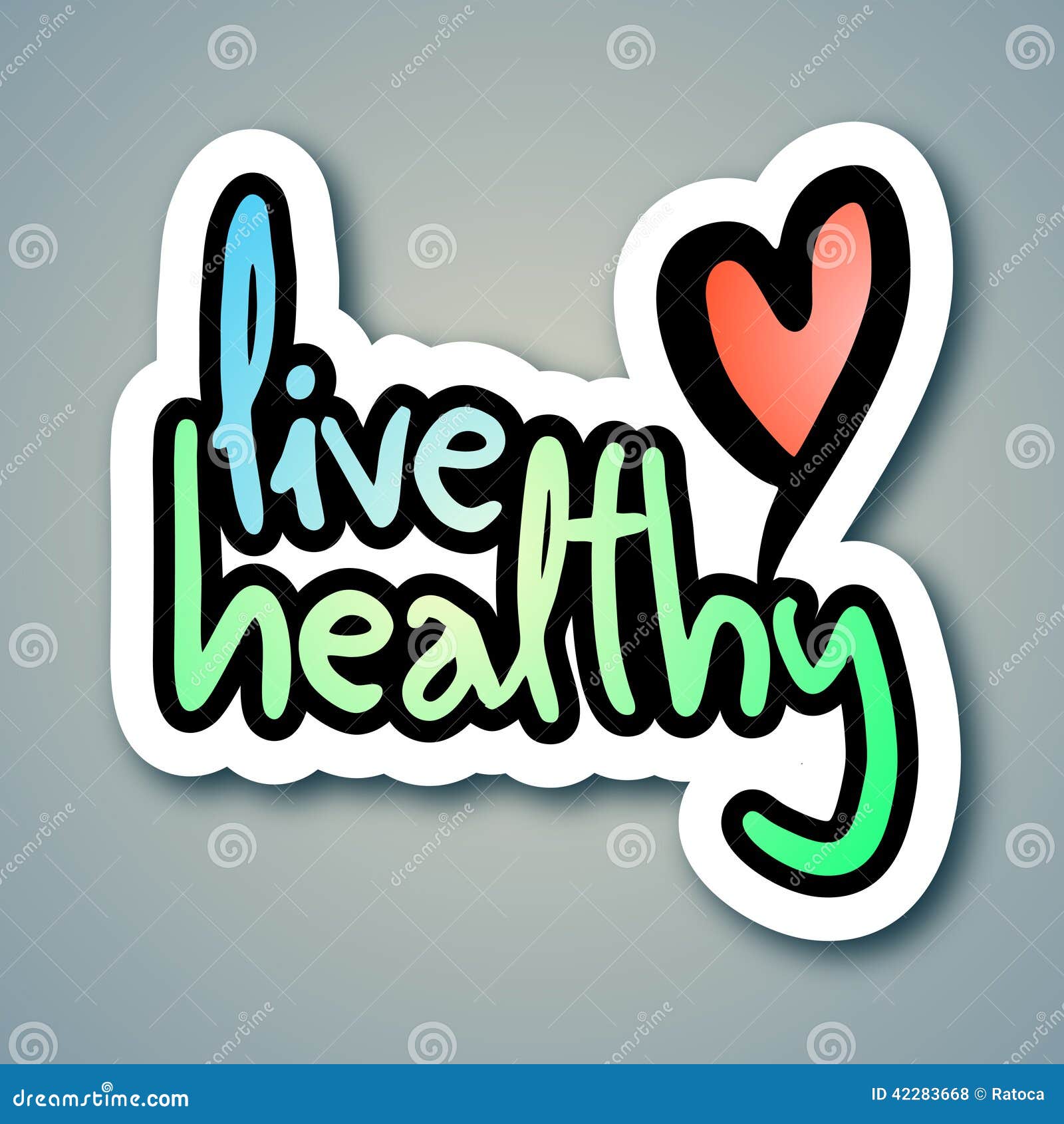 Live healthy stock vector. Illustration of creative, registration ...