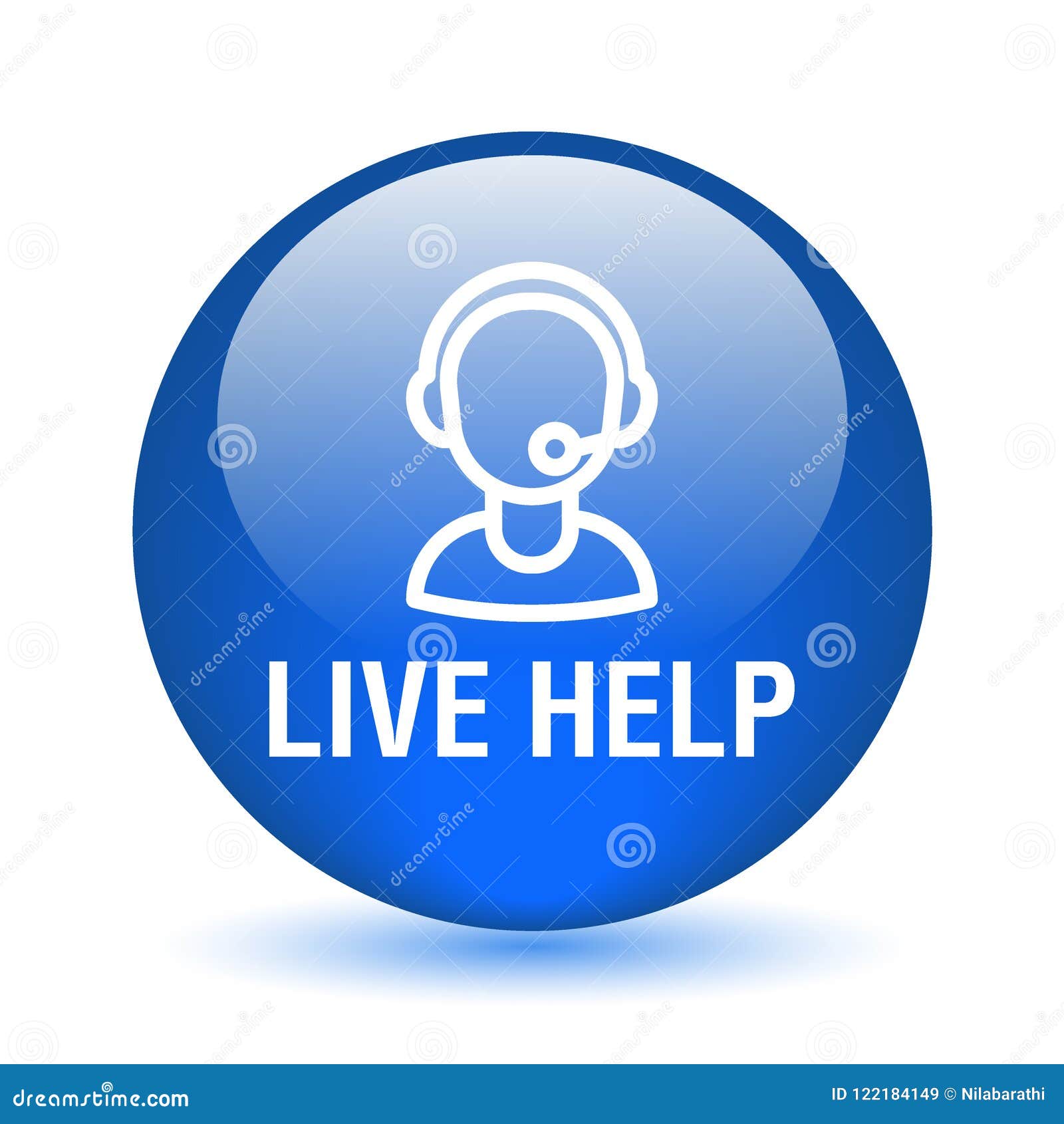 Live help support stock vector. Illustration of generated - 122184149