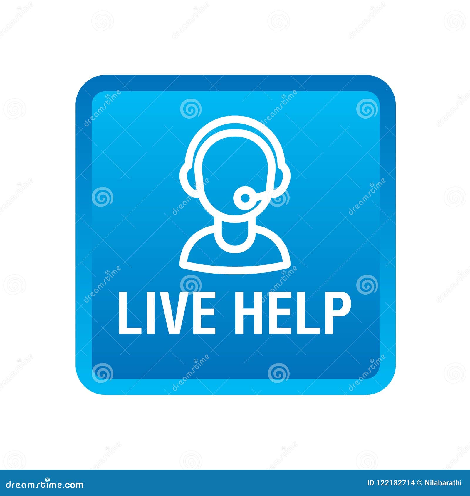 Live help support stock vector. Illustration of computer - 122182714
