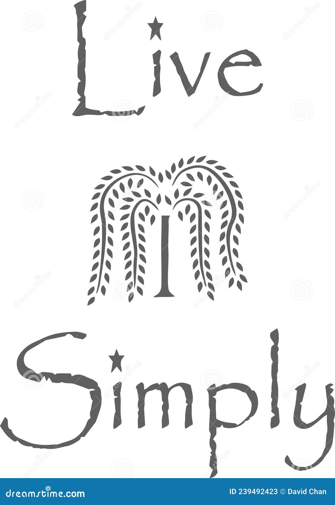 Live I Simply Inspirational Quotes Stock Vector - Illustration of flat ...