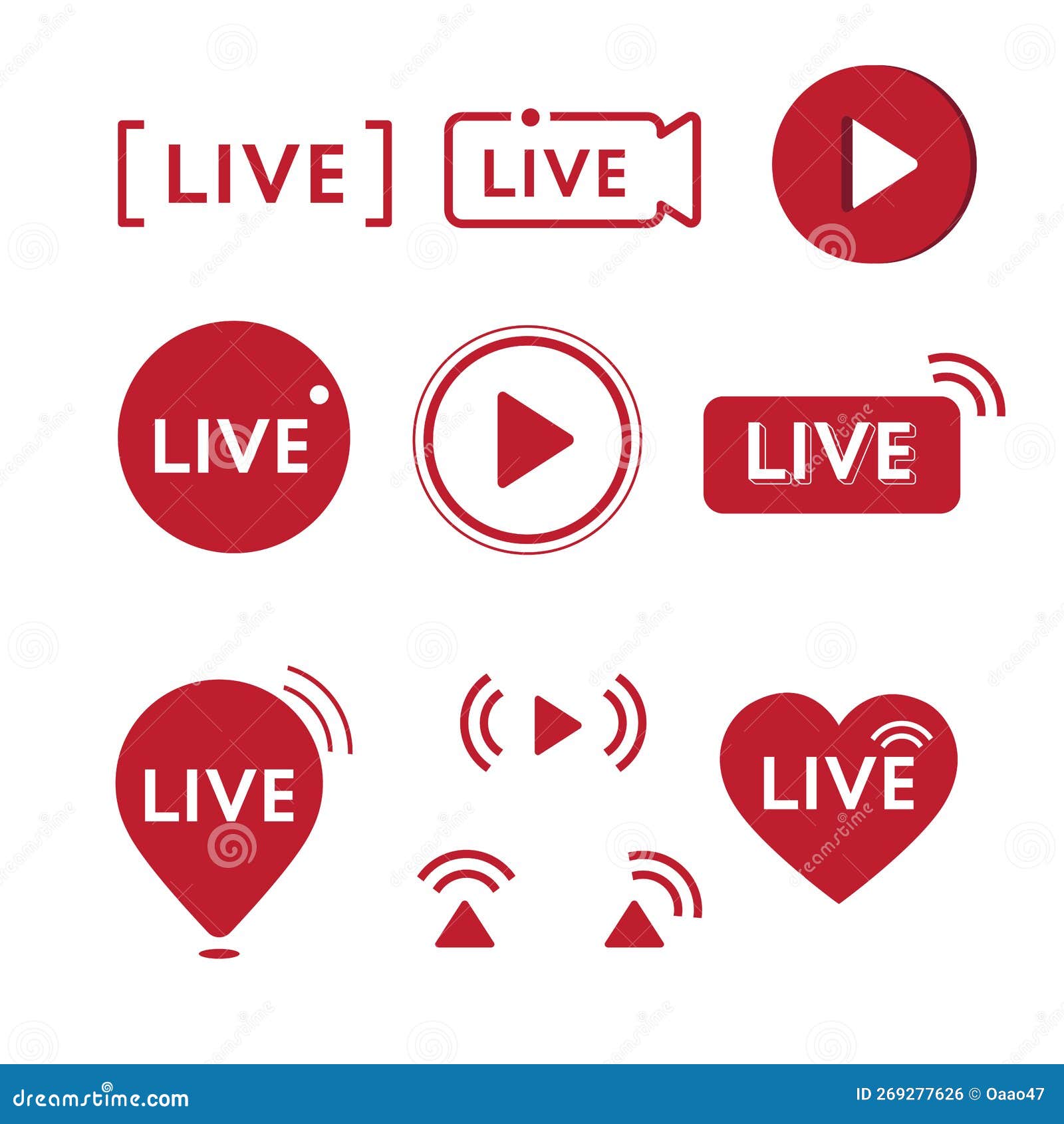 Live sign icon stock vector. Illustration of graphic - 269277626