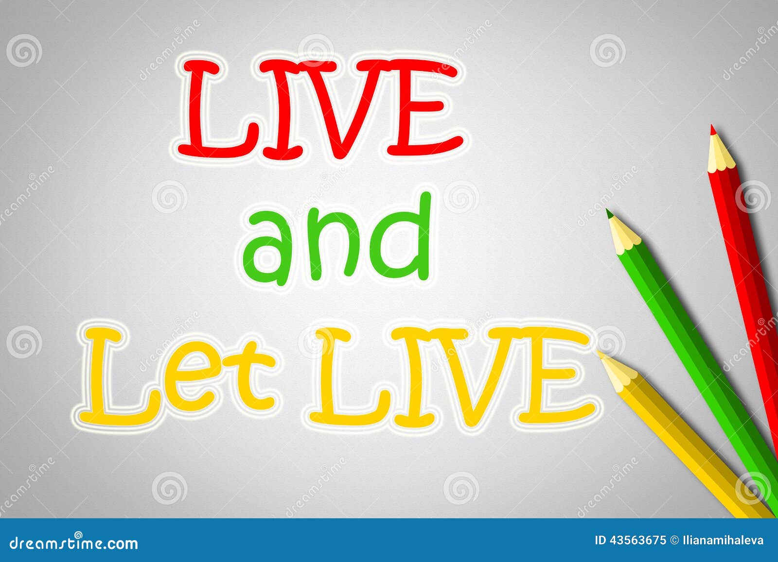 Live and Let Live Concept stock illustration. Illustration of morals ...