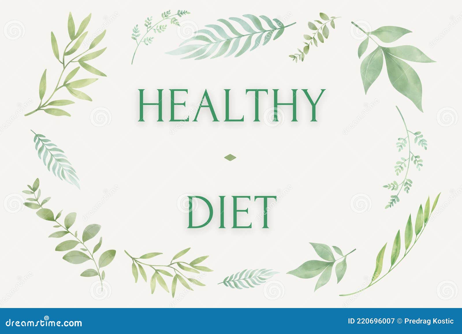 Healthy Diet Sign and Symbol Stock Illustration - Illustration of plant ...