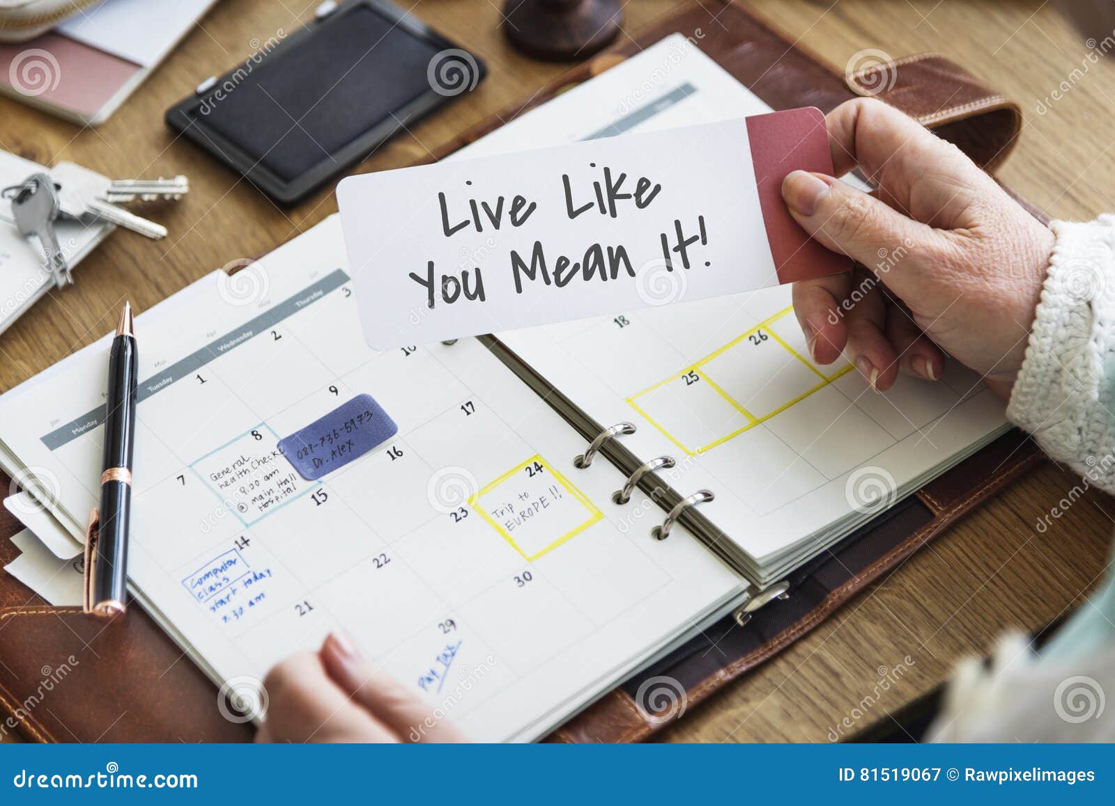 Live Like You Mean it Motivation Concept Stock Image - Image of ...