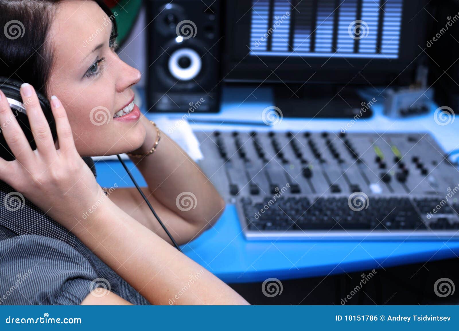 Live listening stock photo. Image of female, inspiration - 10151786