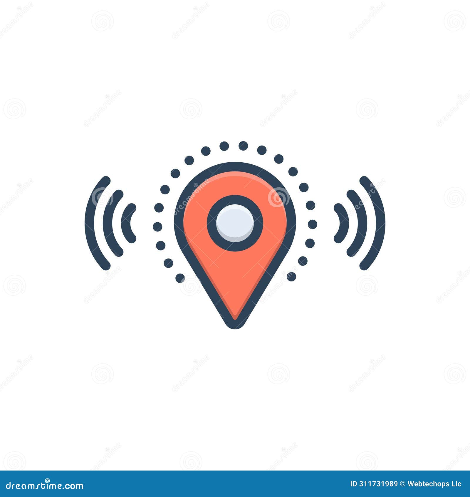 Color Illustration Icon for Live Location, Live and Position Stock ...
