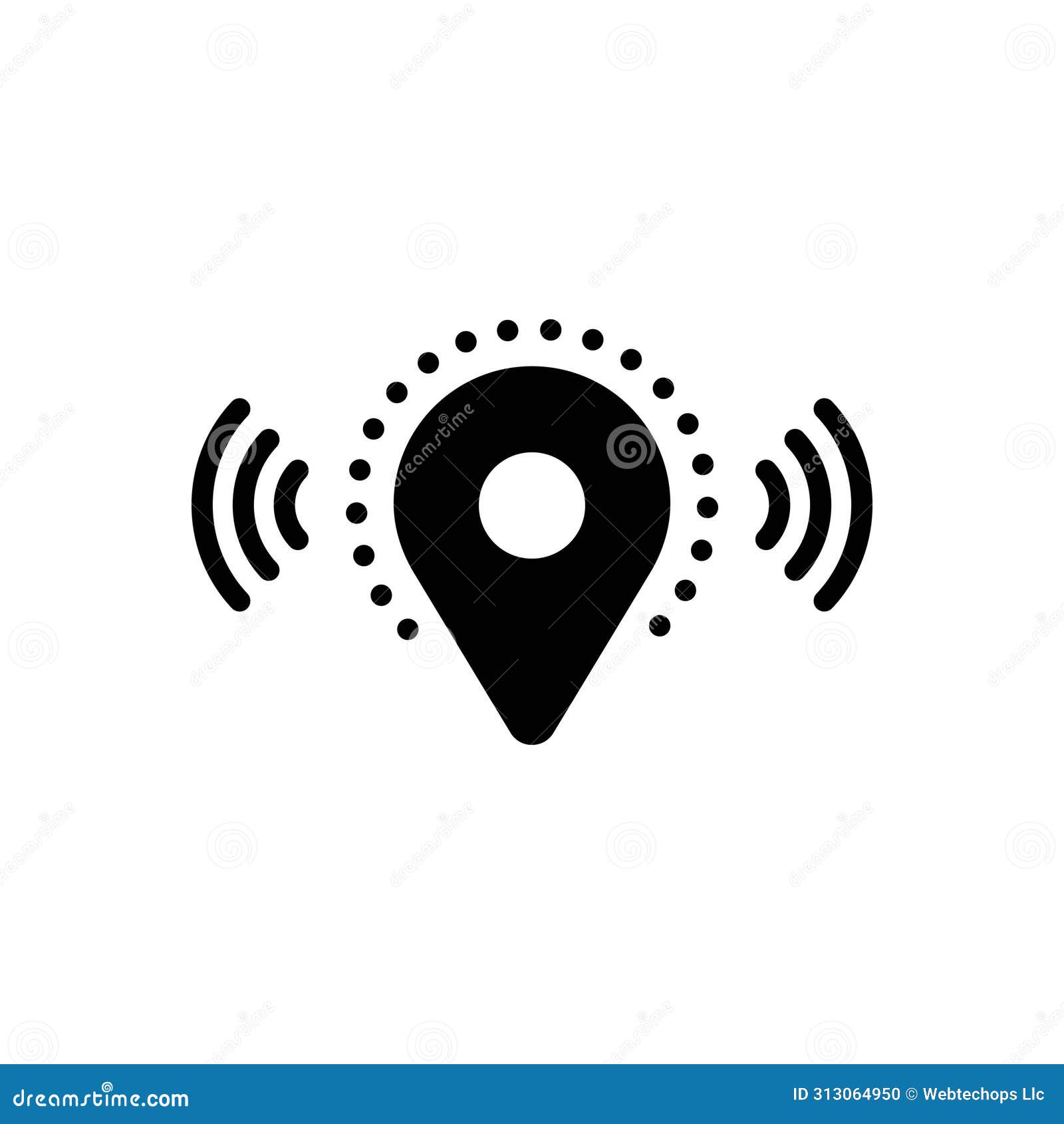Black Solid Icon for Live Location, Live and Position Stock ...