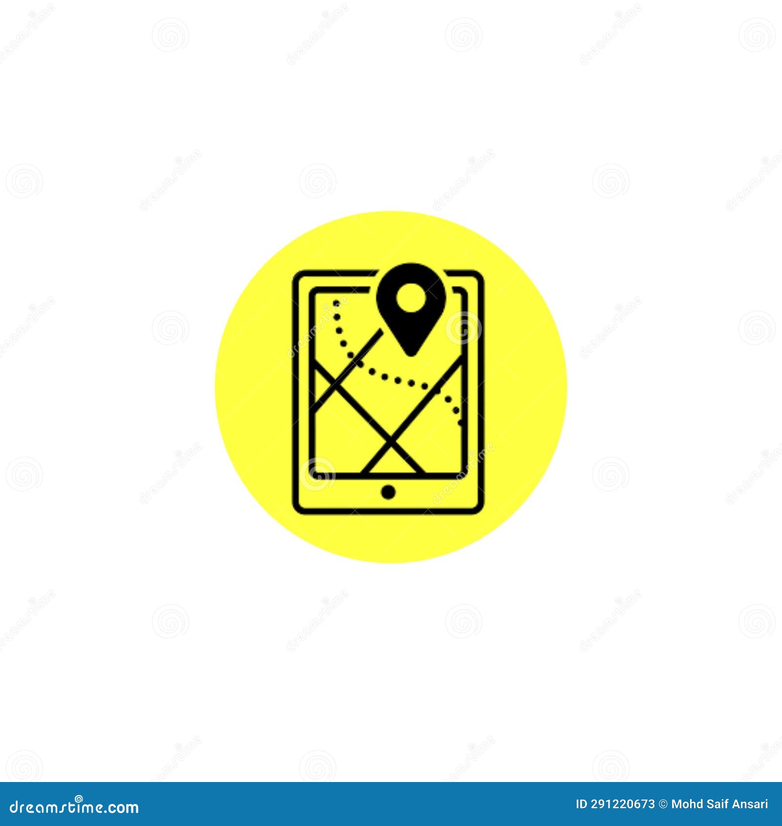Live Location Icon and Victor Image Stock Illustration - Illustration ...