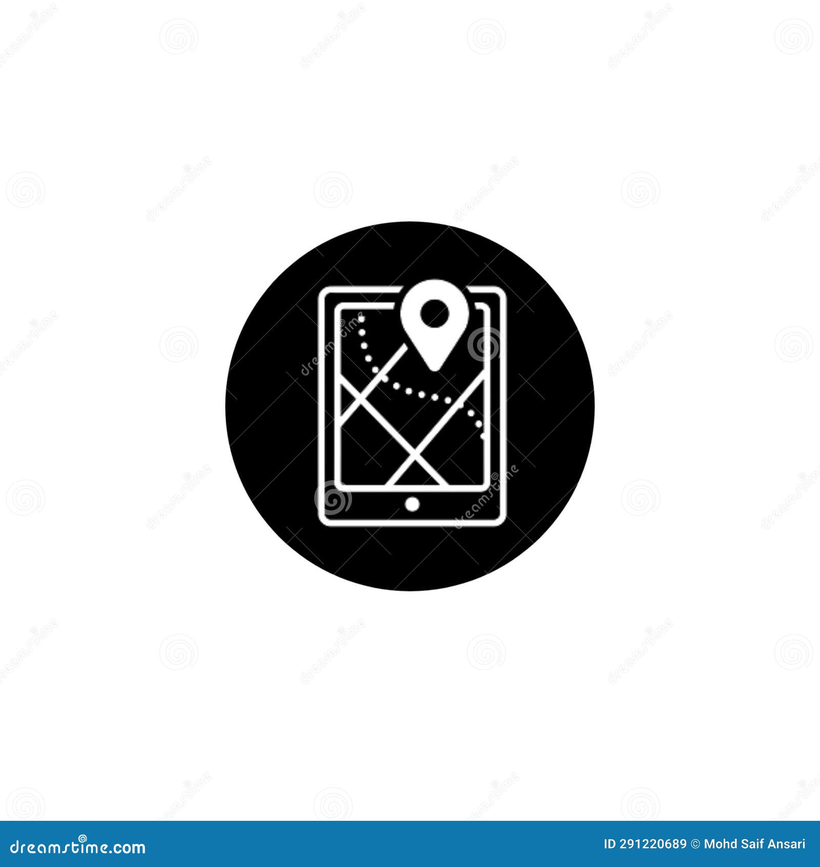 Live Location Icon and Victor Image Stock Illustration - Illustration ...