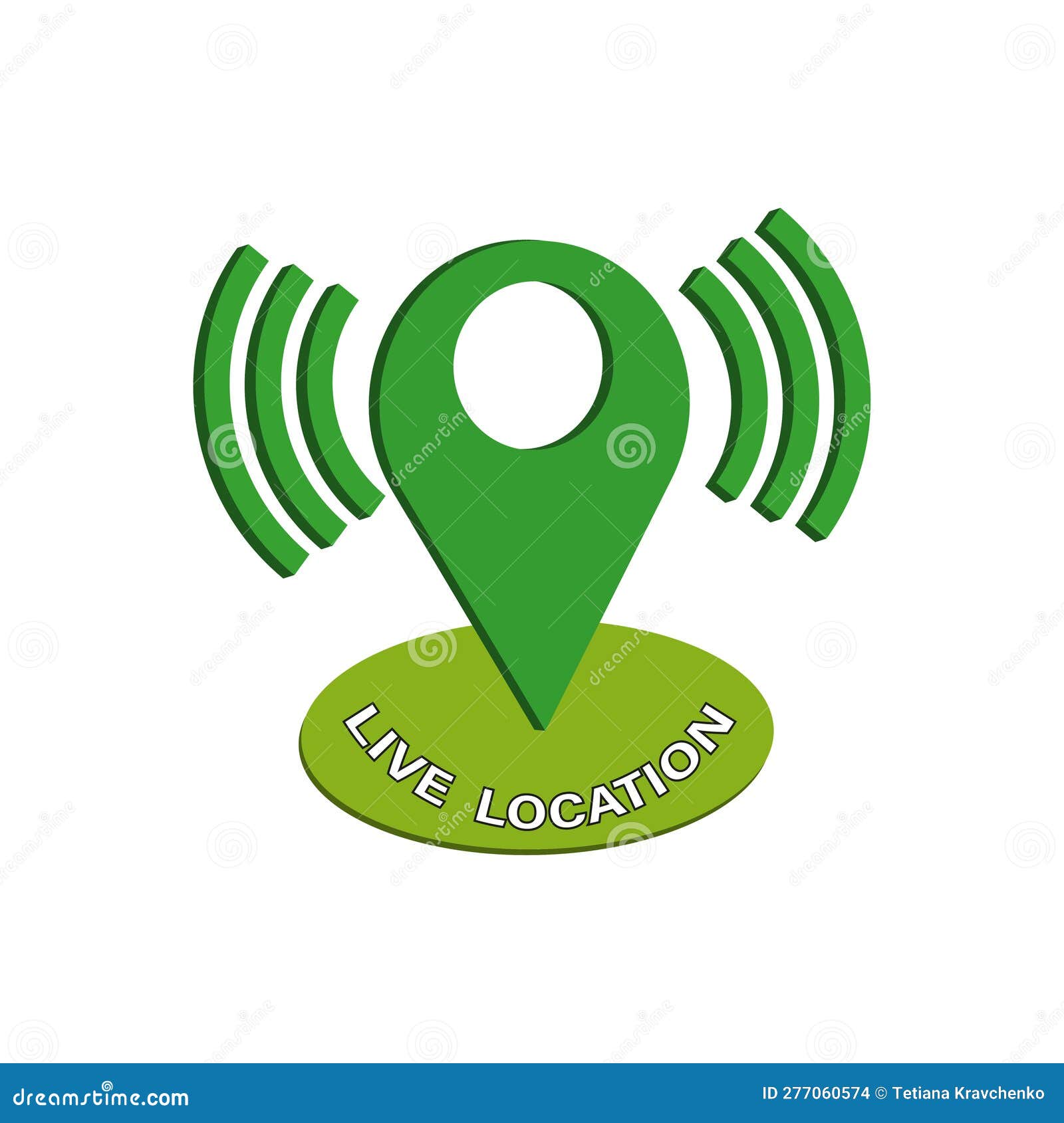 Live Location. Pin Location. Tracking Position. Vector Illustration ...