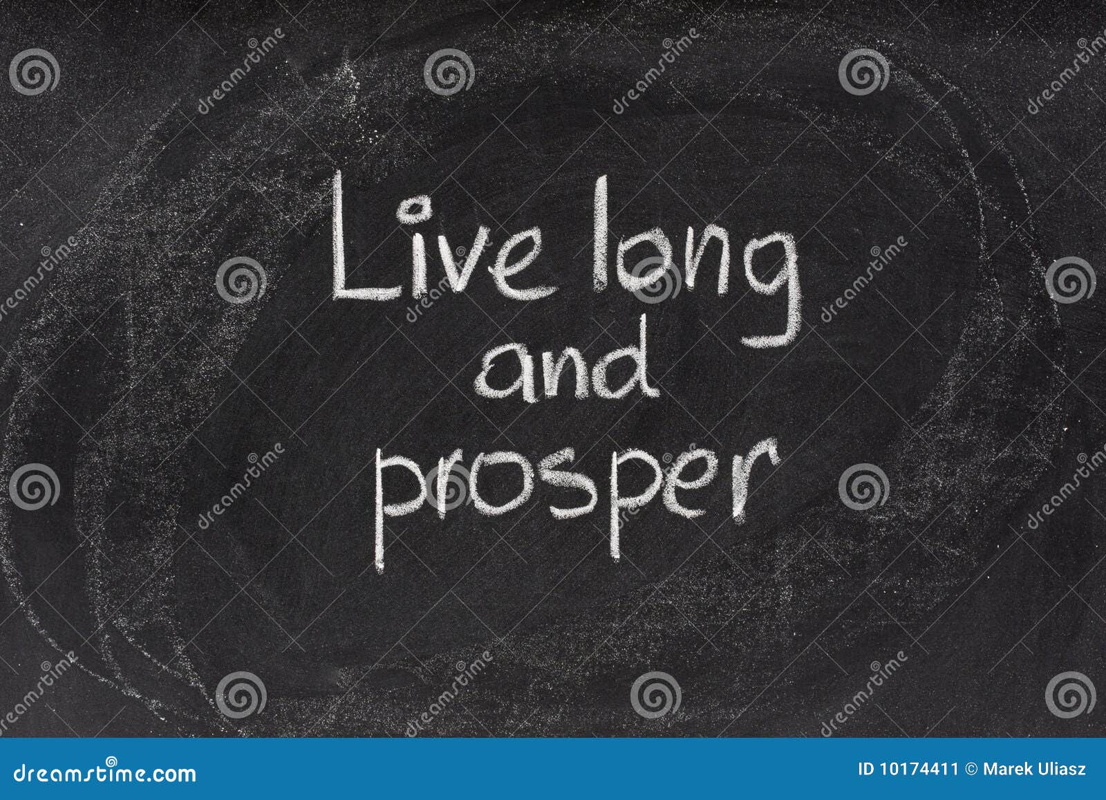 Live Long and Prosper Salute on Blackboard Stock Image - Image of ...