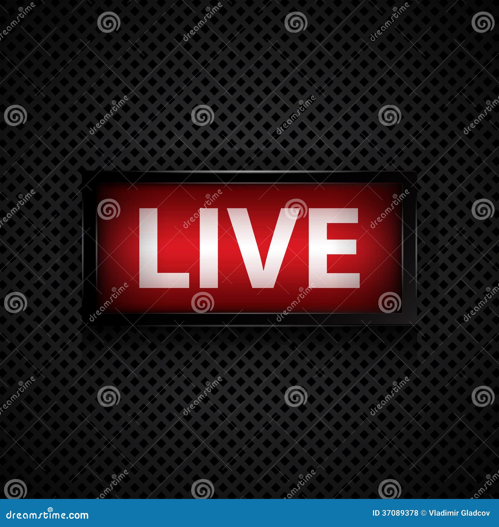 Live message studio sign stock vector. Illustration of music - 37089378