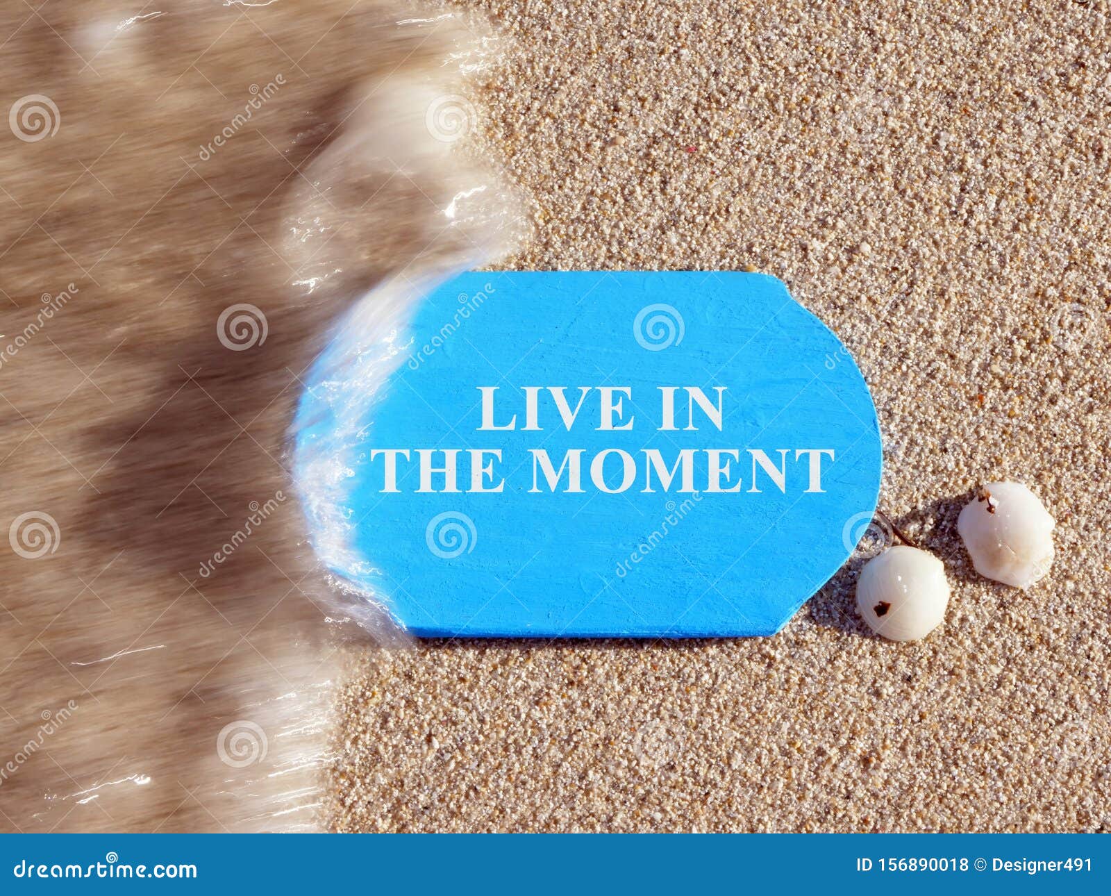 Live in the Moment Sign on a Blue Plate Stock Photo - Image of living ...