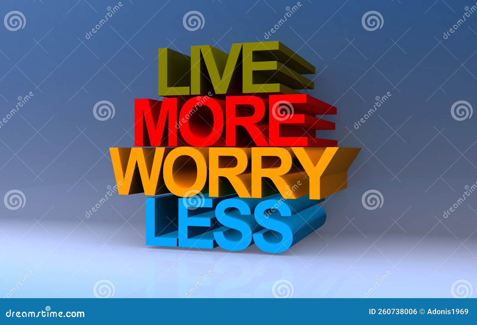 Live More, Worry Less - Slogan. Cartoon Vector | CartoonDealer.com ...