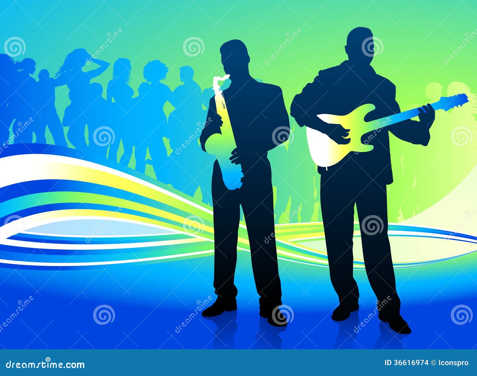 Live Music Band stock illustration. Illustration of generated - 36616974