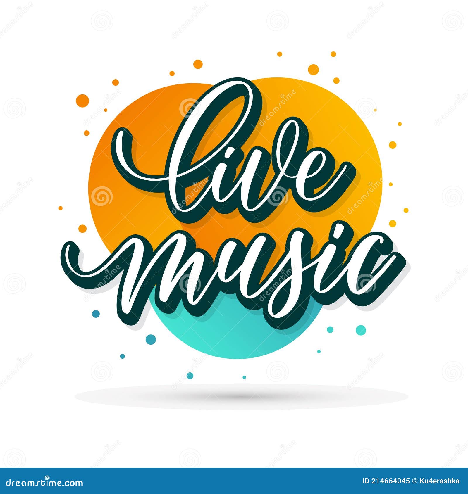Live Music - Hand Lettering Card Stock Vector - Illustration of ...