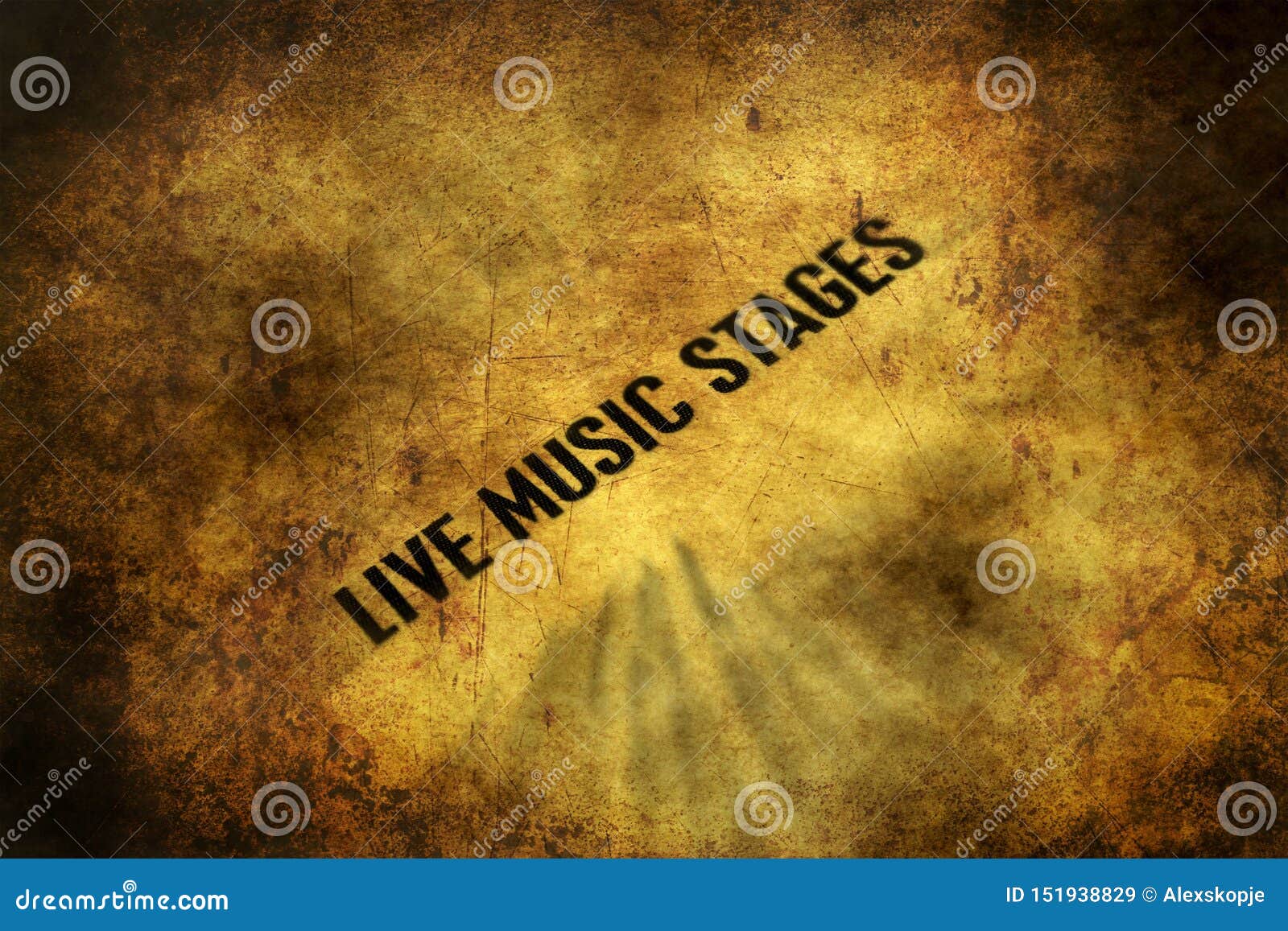Live Music Text Grunge Concept Stock Image - Image of musical, label ...