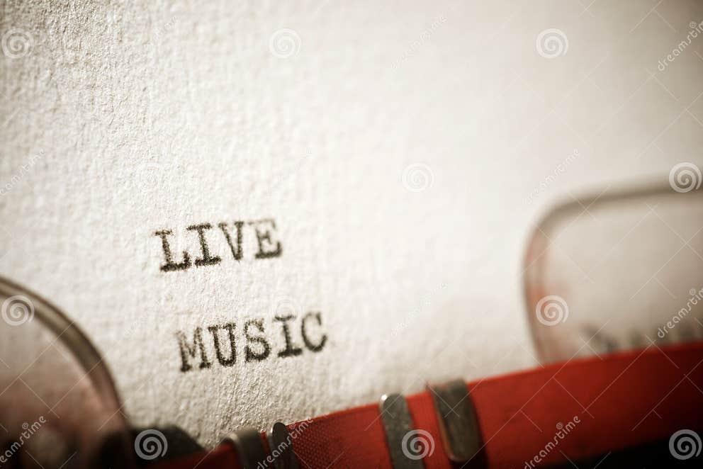 Live music text stock photo. Image of music, paper, write - 274985606