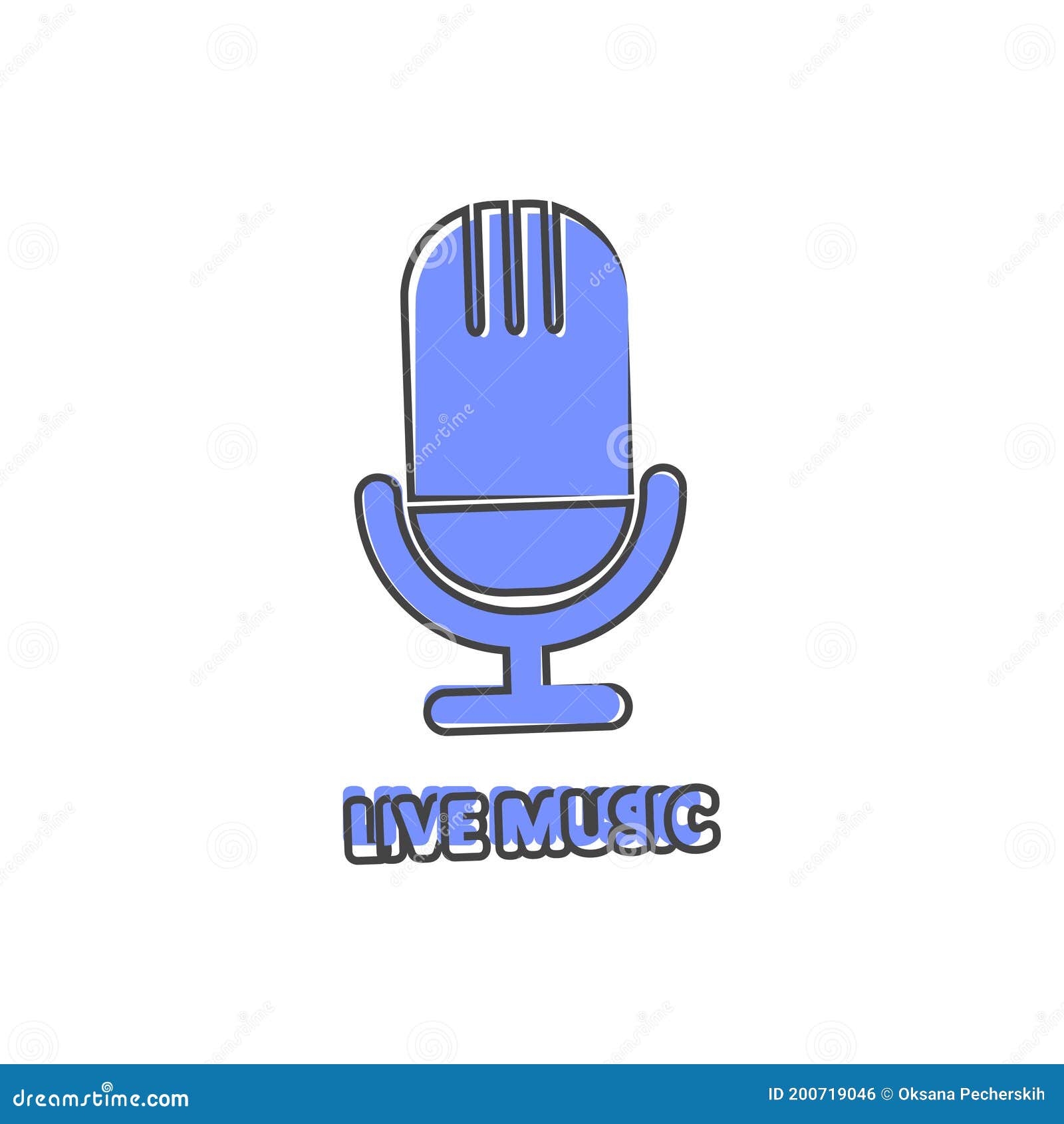 Live Music Vector Icon on White Isolated Background Stock Vector ...