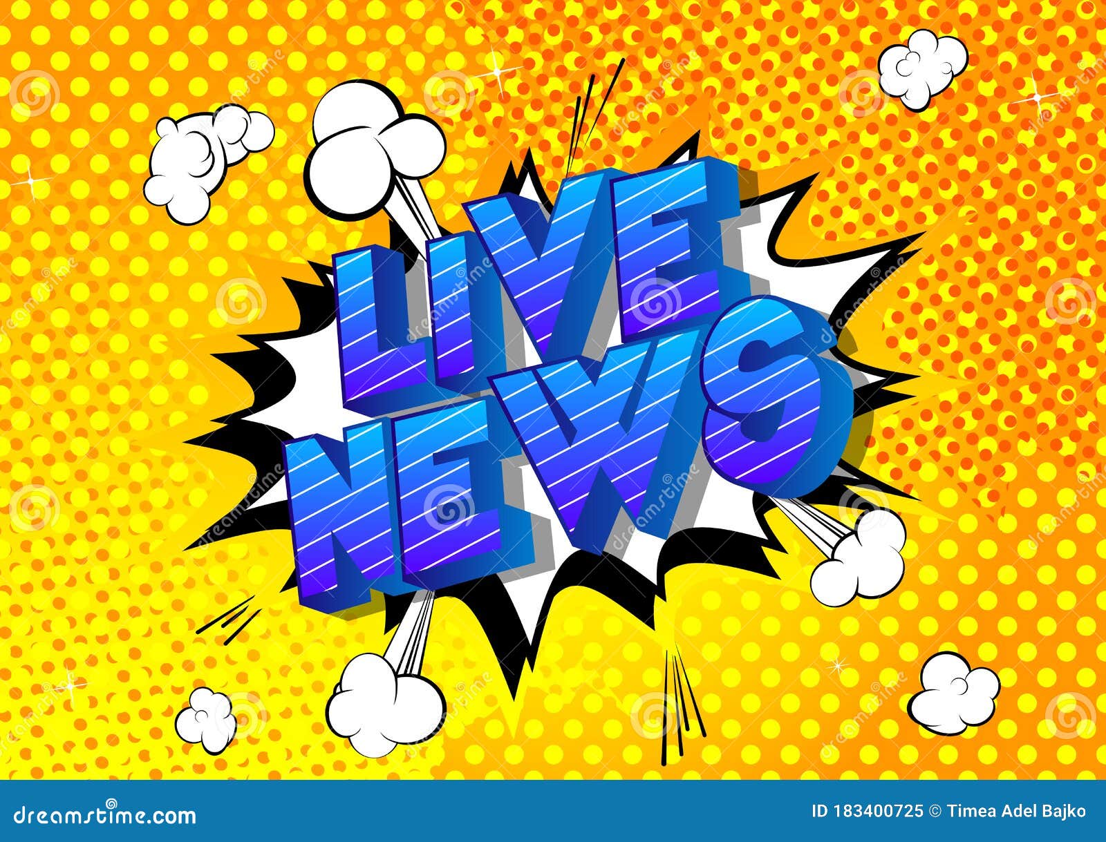 Live News - Comic Book Style Word. Stock Vector - Illustration of ...