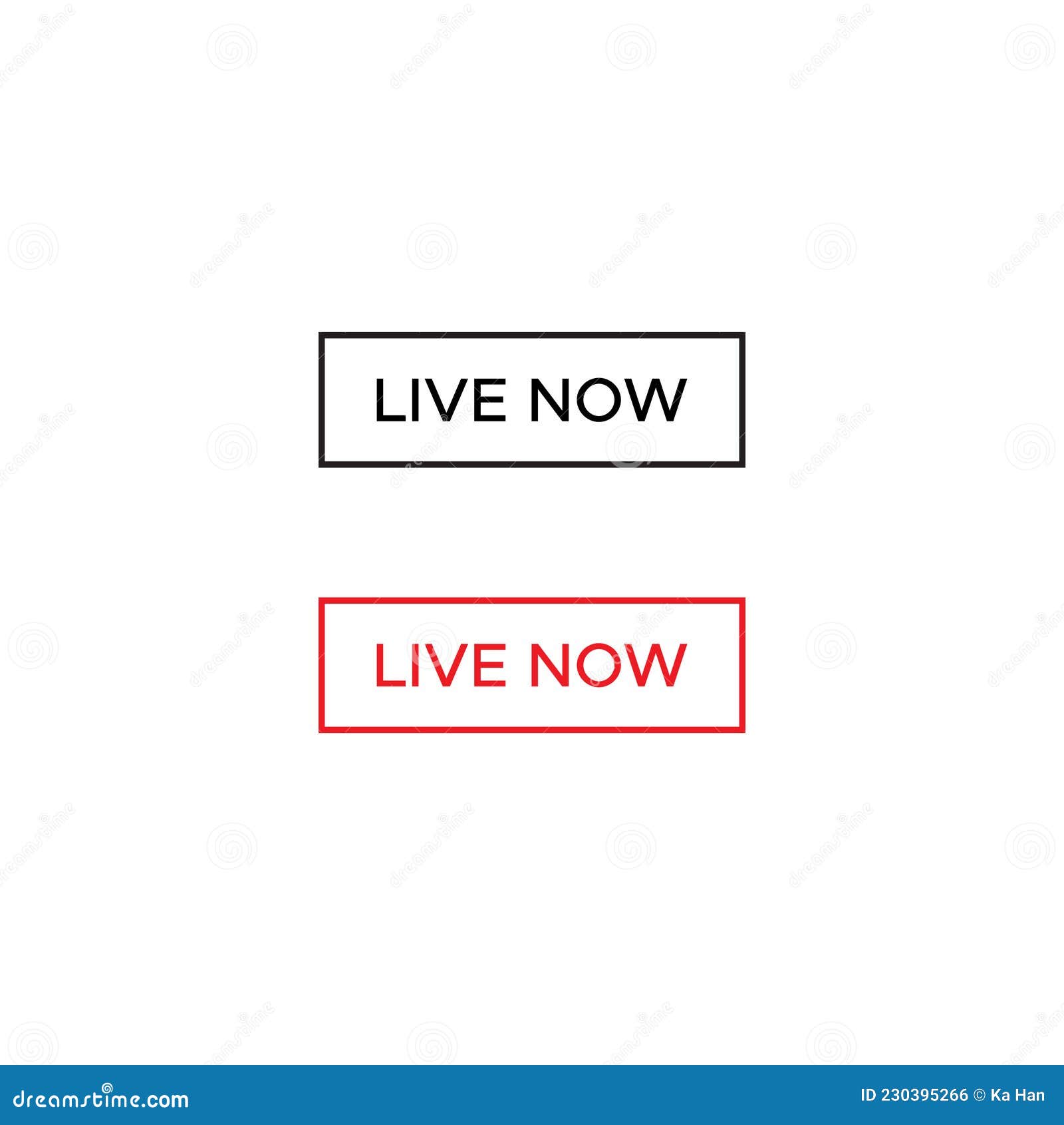 Live Now Text in Rectangle Shape. Icon Vector for Streaming Video Stock ...