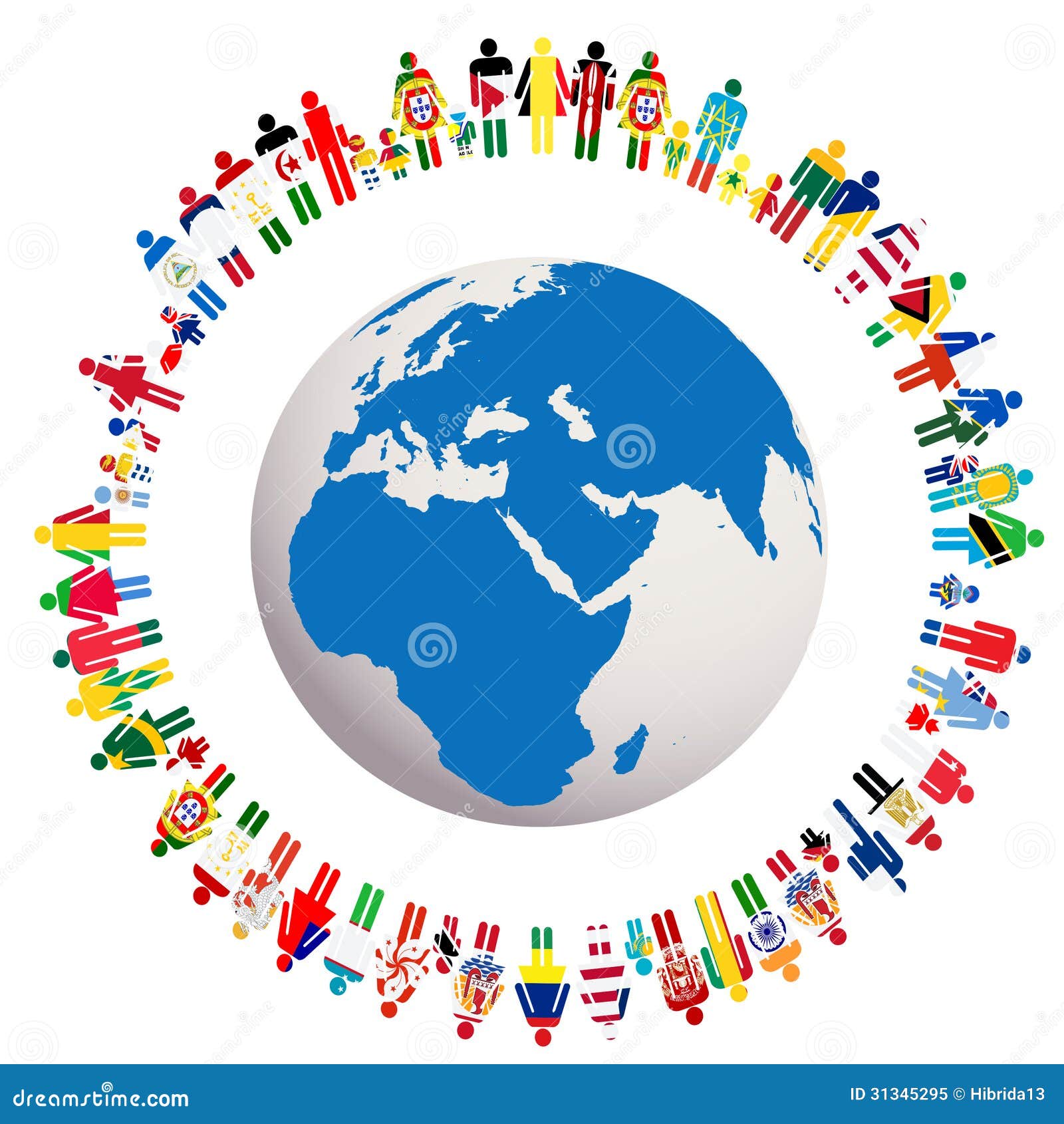 Live in Peace Conceptual Illustration with Earth G Stock Vector ...