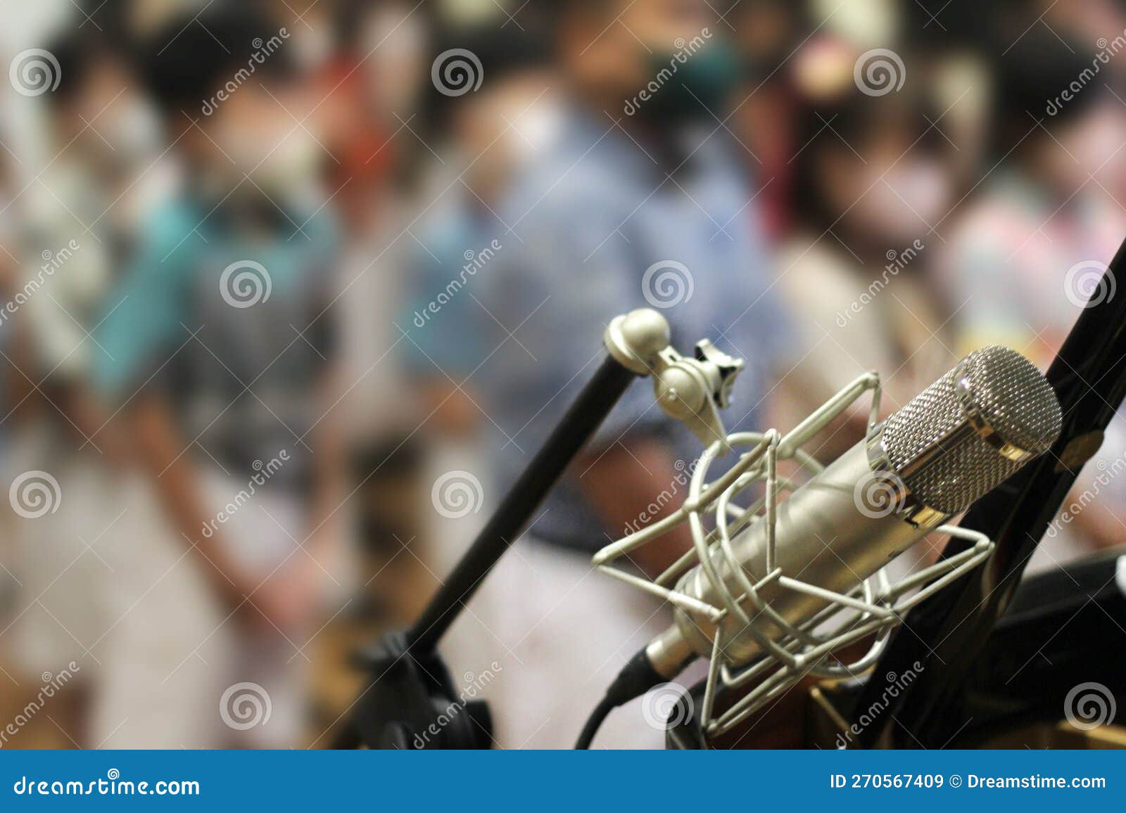 Live Performance Recording Mic with Children S Stock Image - Image of ...