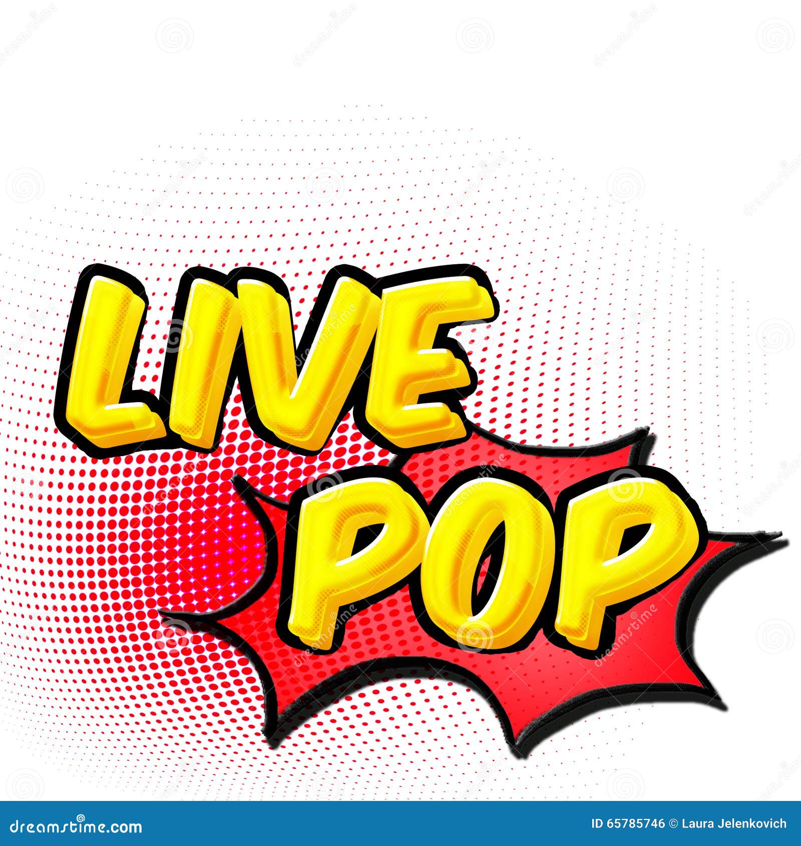 Live pop stock illustration. Illustration of cartoon - 65785746