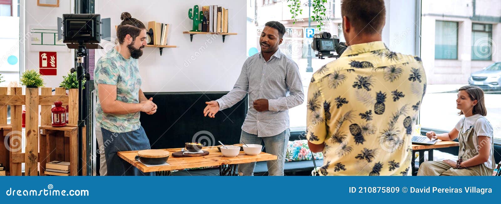 Live Recording of a Show Cooking Stock Image - Image of panoramic ...