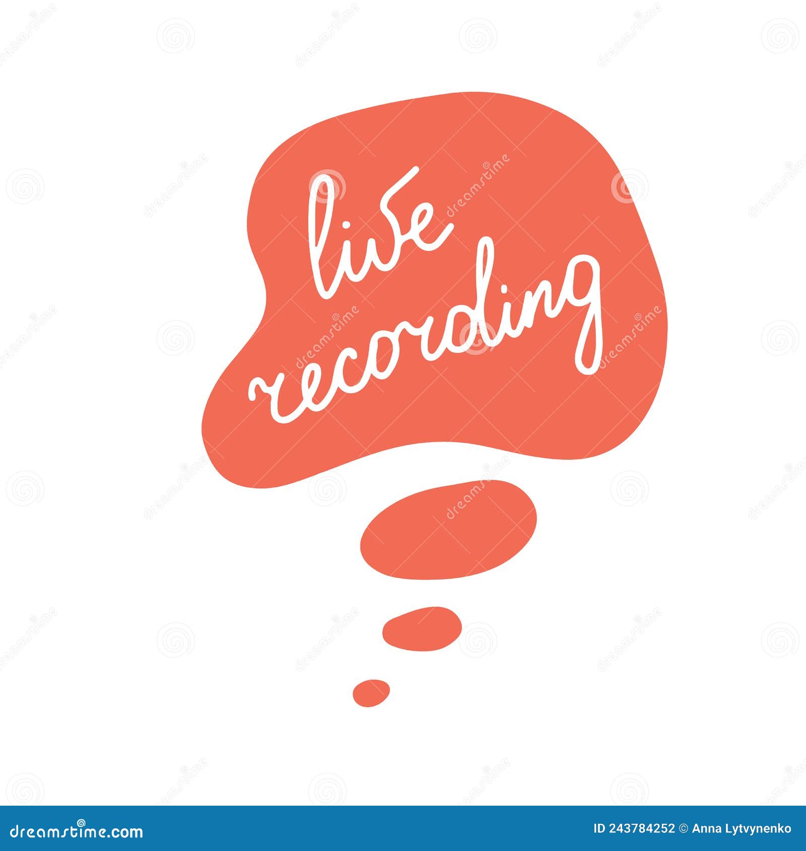 Live Recording Sign Cartoon Style Vector Stock Illustration ...