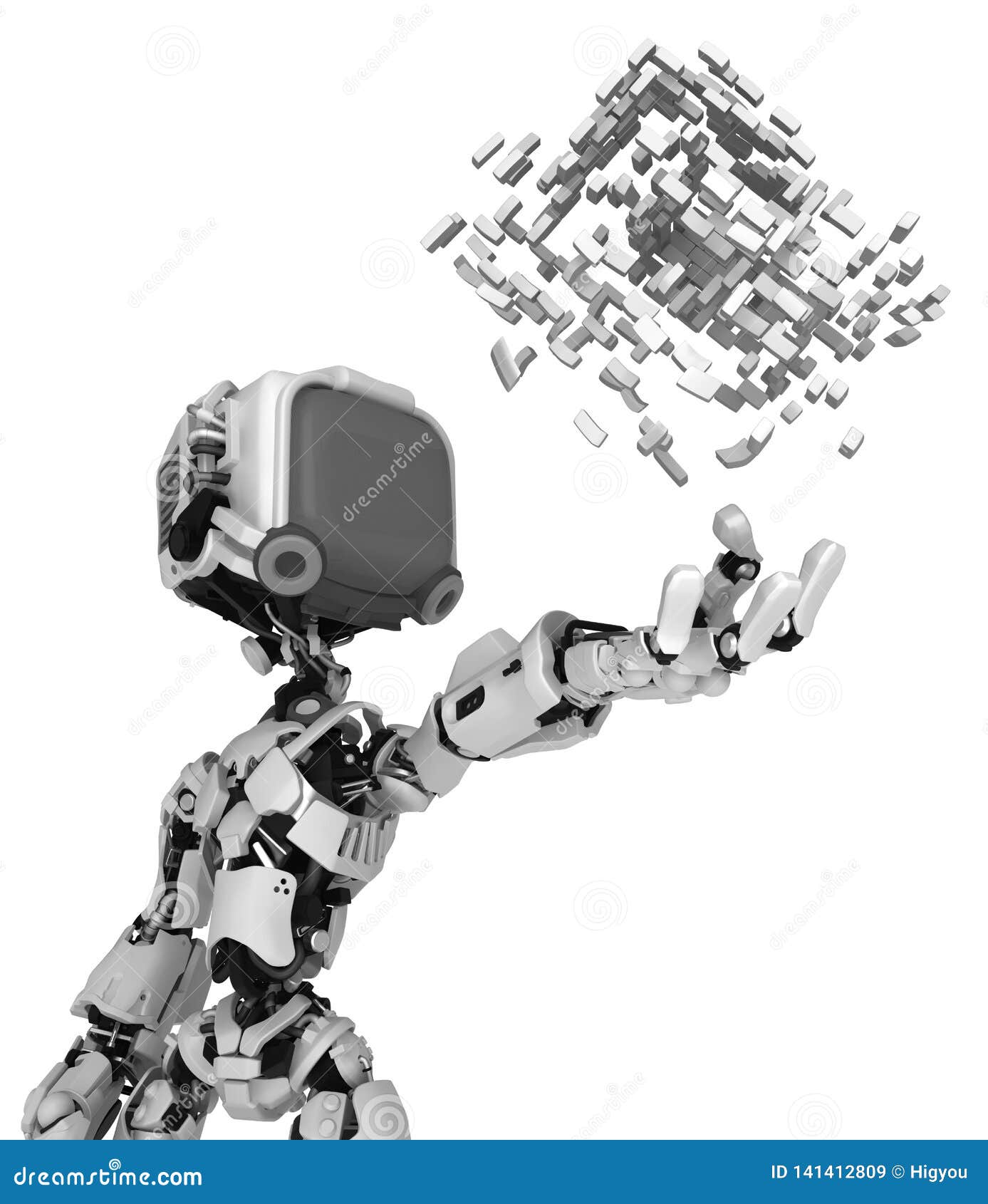Live Screen Robot, Architecture Stock Illustration - Illustration of ...