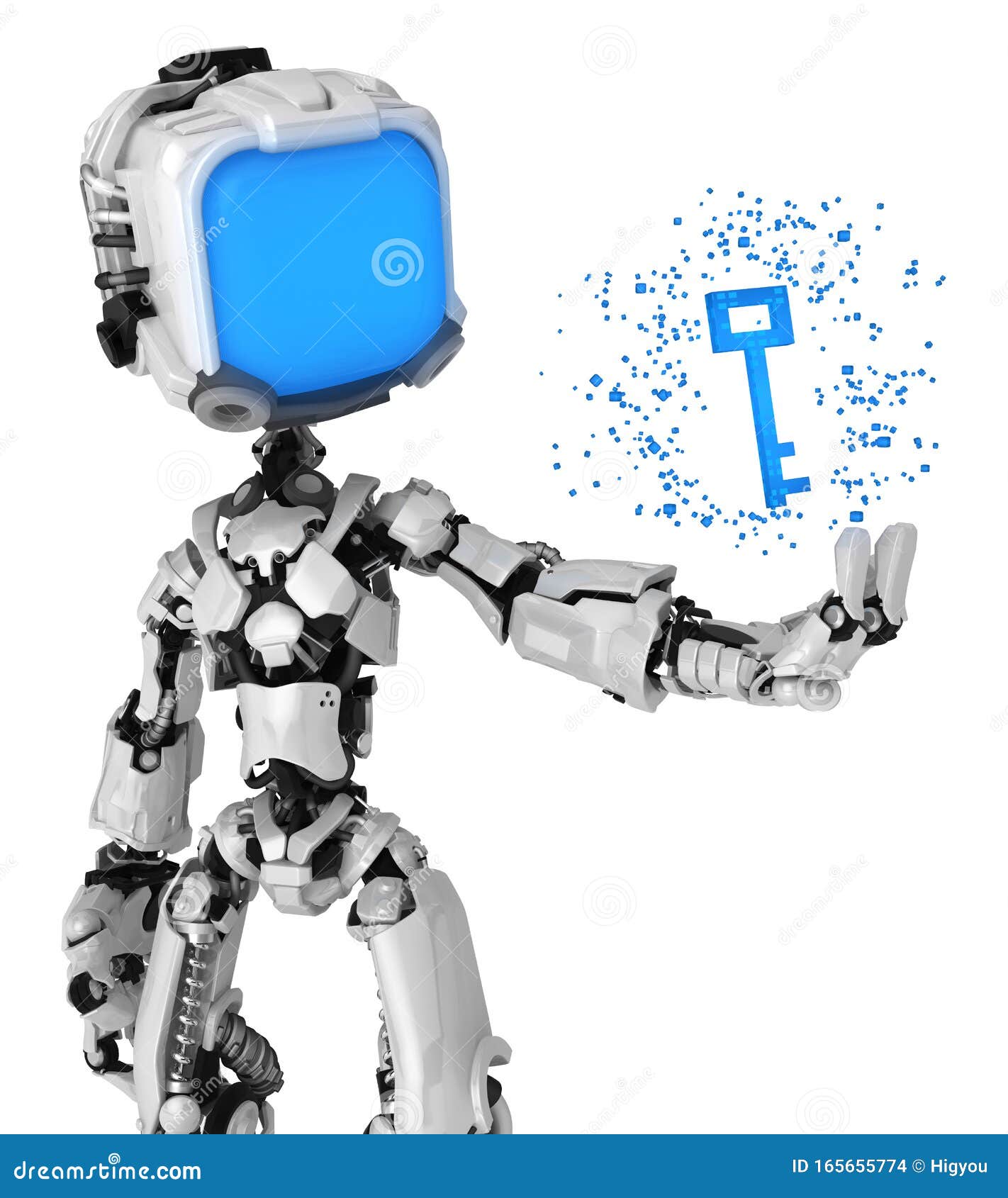 Live Screen Robot, Data Key Stock Illustration - Illustration of ...