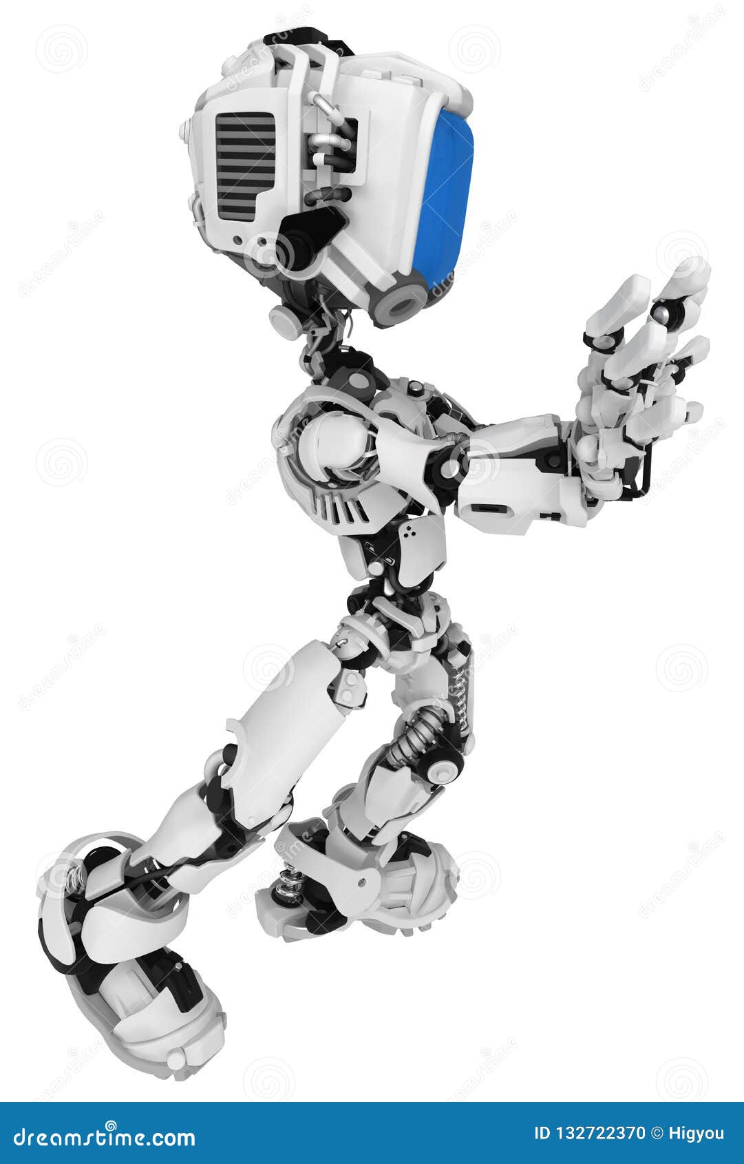 Live Screen Robot, Empujando Stock de ilustración - Ilustración de ...