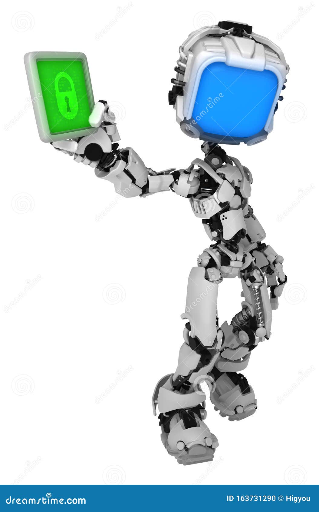 Live Screen Robot, Software Lock Stock Illustration - Illustration of ...